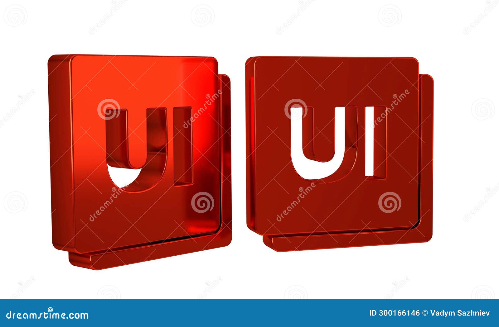Red UI or UX Design Icon Isolated on Transparent Background. Stock ...