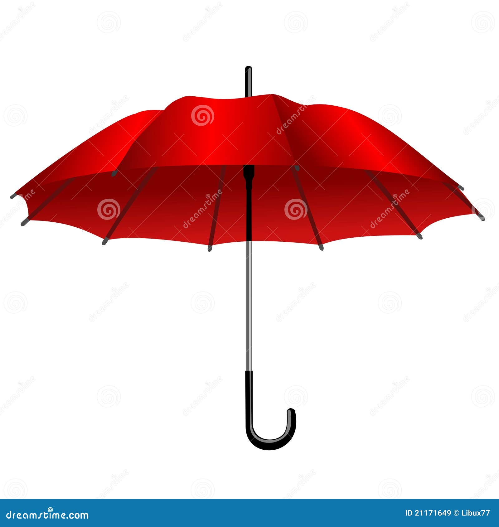 Red umbrella isolated stock illustration. Illustration of accessory ...