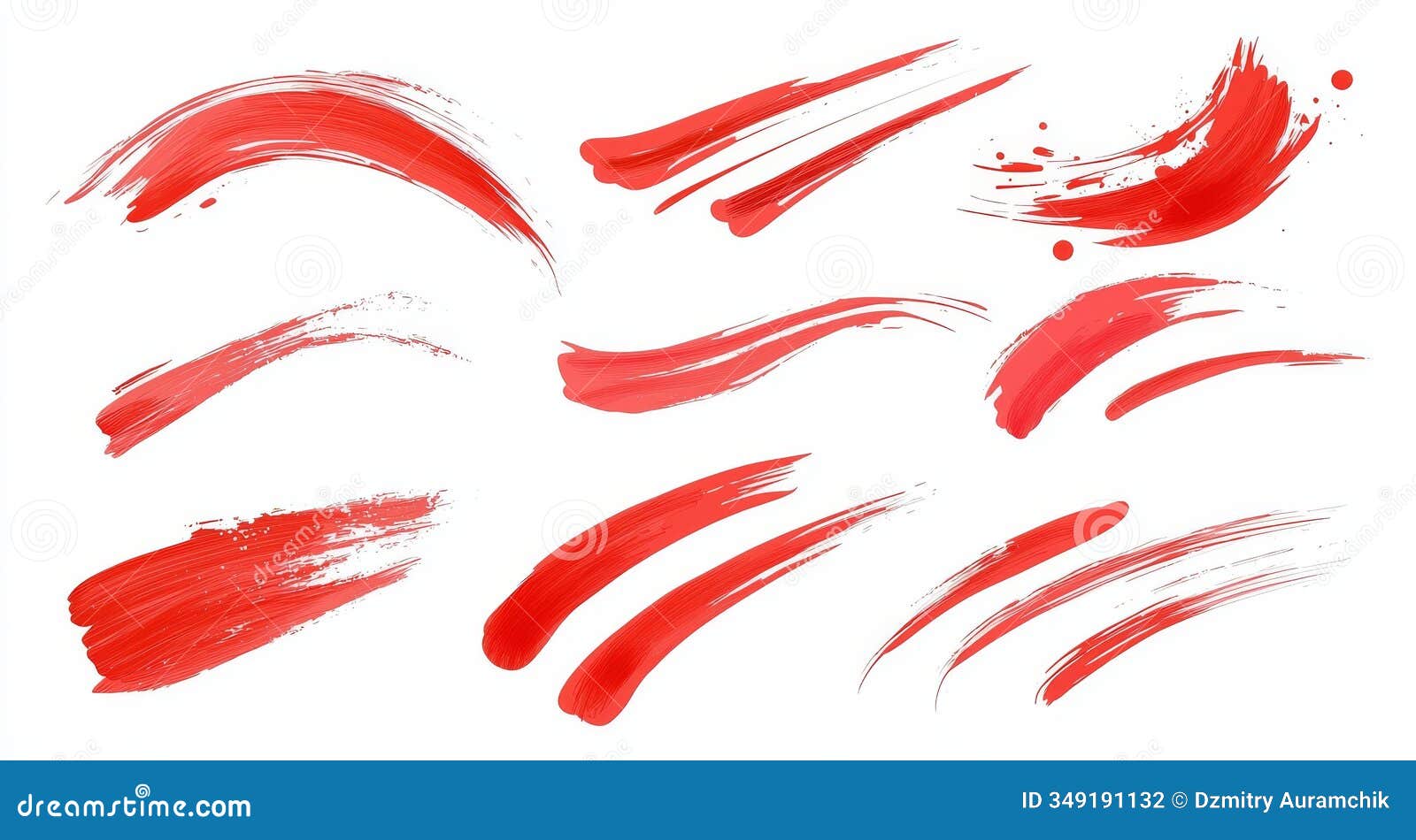 A Red Underline Created by a Brush Stroke. a Marker Pen Highlight ...