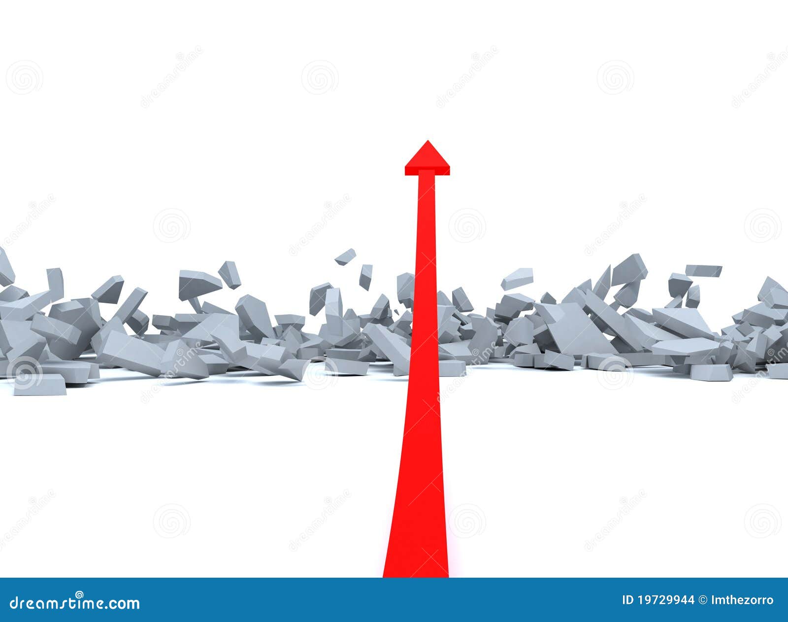 Red up arrow break floor stock illustration. Illustration of grow ...