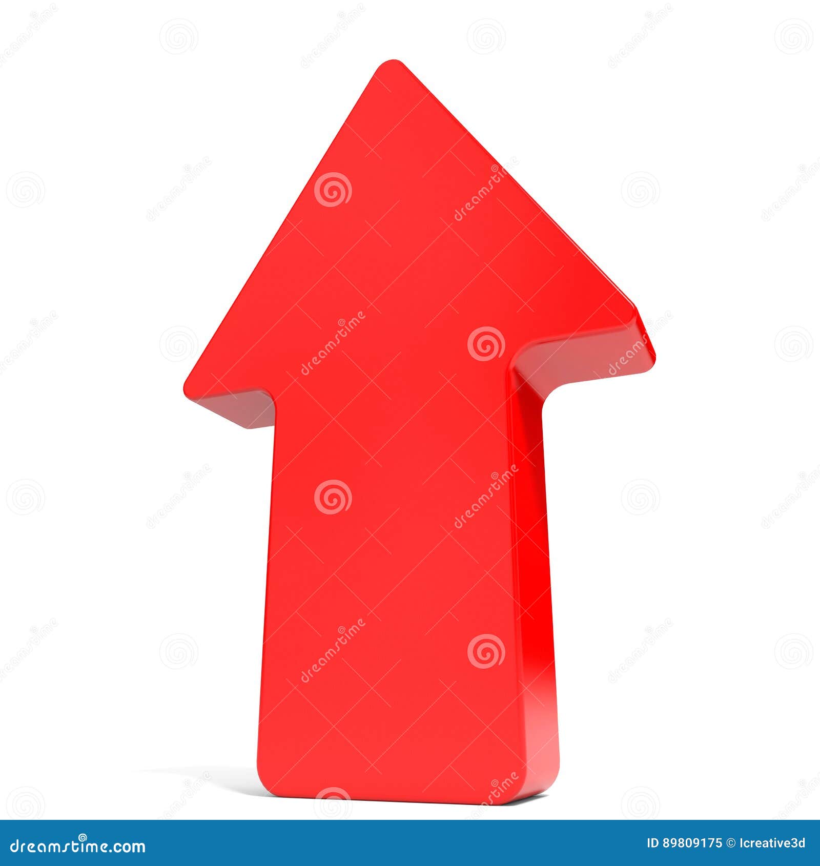 Red up arrow. stock illustration. Illustration of progress - 89809175