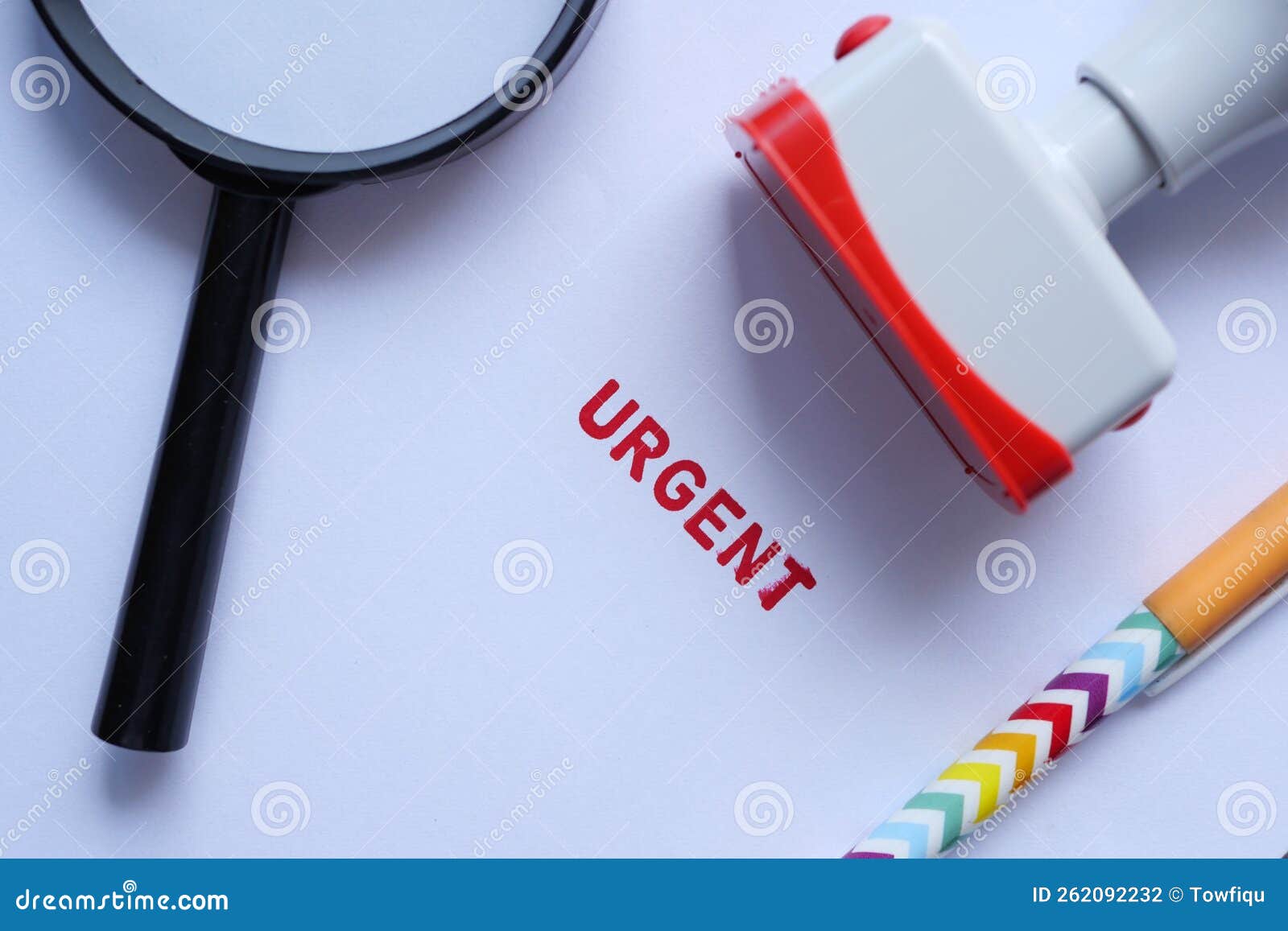 Red URGENT Word Stamp on a White Paper Stock Photo - Image of courier ...