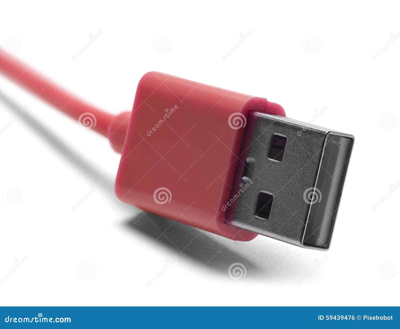 Red USB Cable stock photo. Image of plug, color, equipment - 59439476