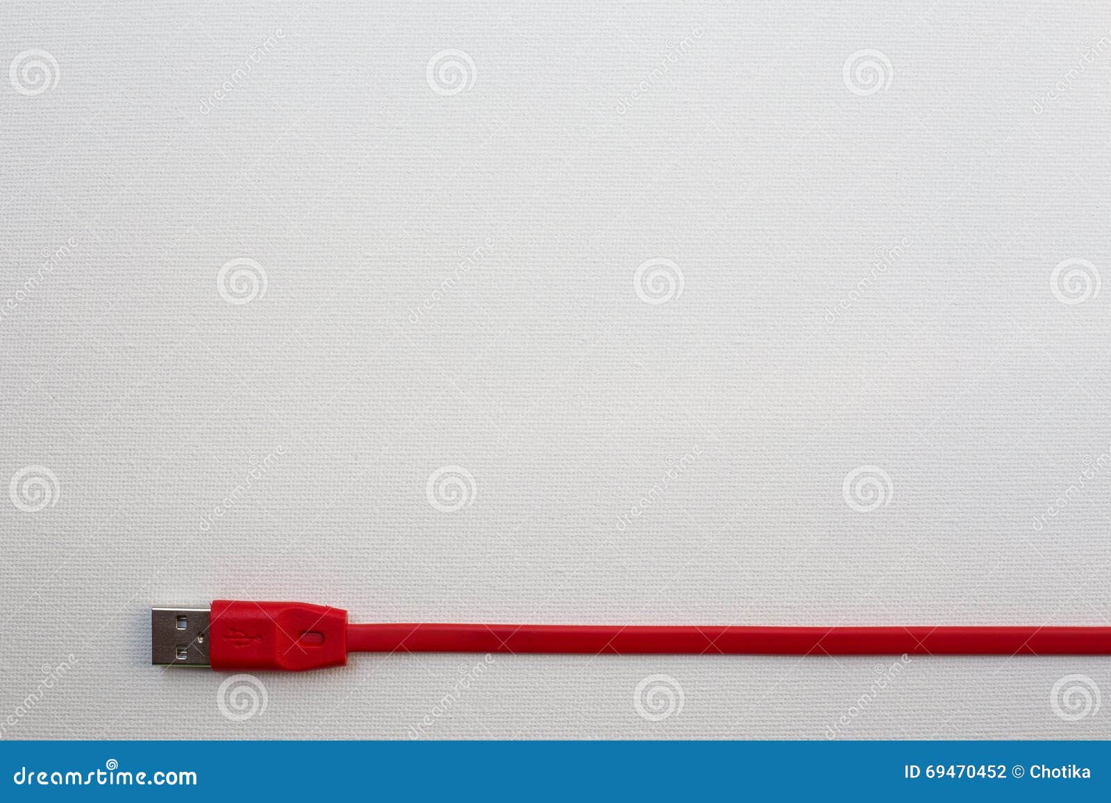 Red USB cable stock photo. Image of interconnect, canvas - 69470452