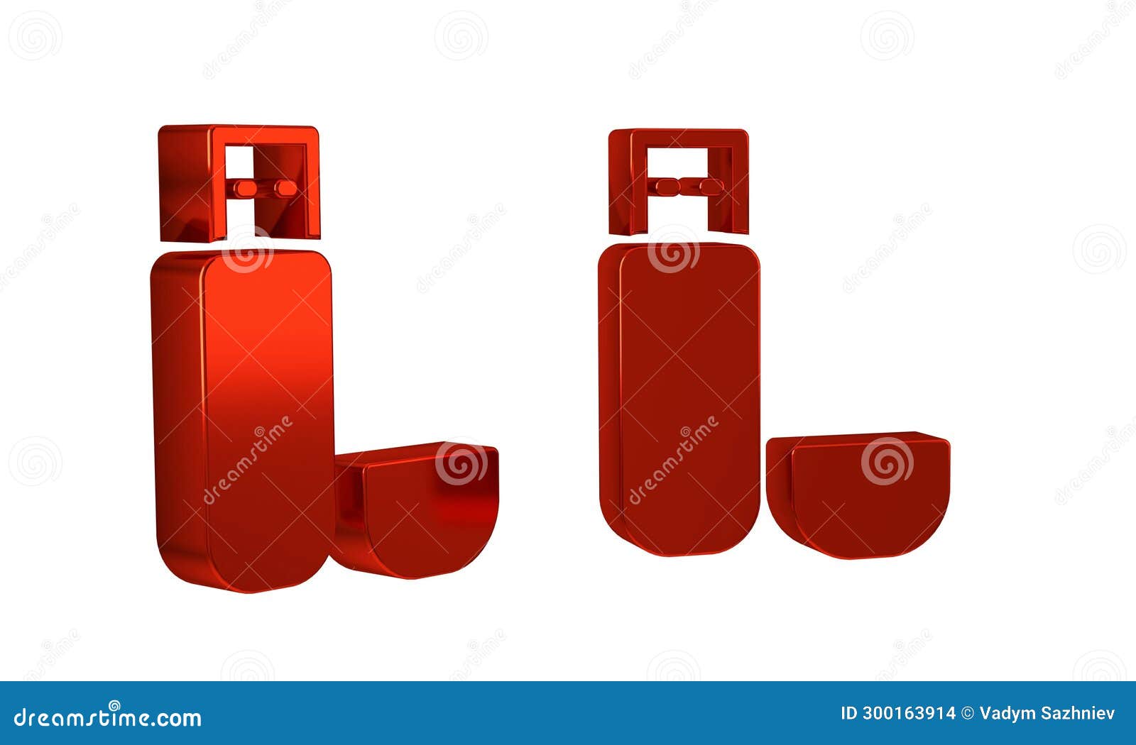 Red USB Flash Drive Icon Isolated on Transparent Background. Stock ...