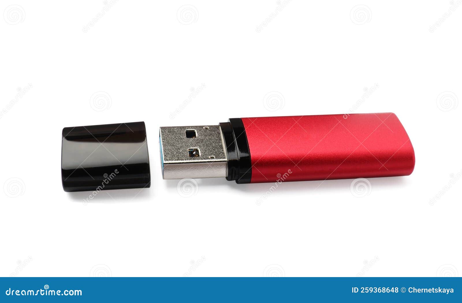 Red Usb Flash Drive Isolated on White Stock Photo - Image of connection ...