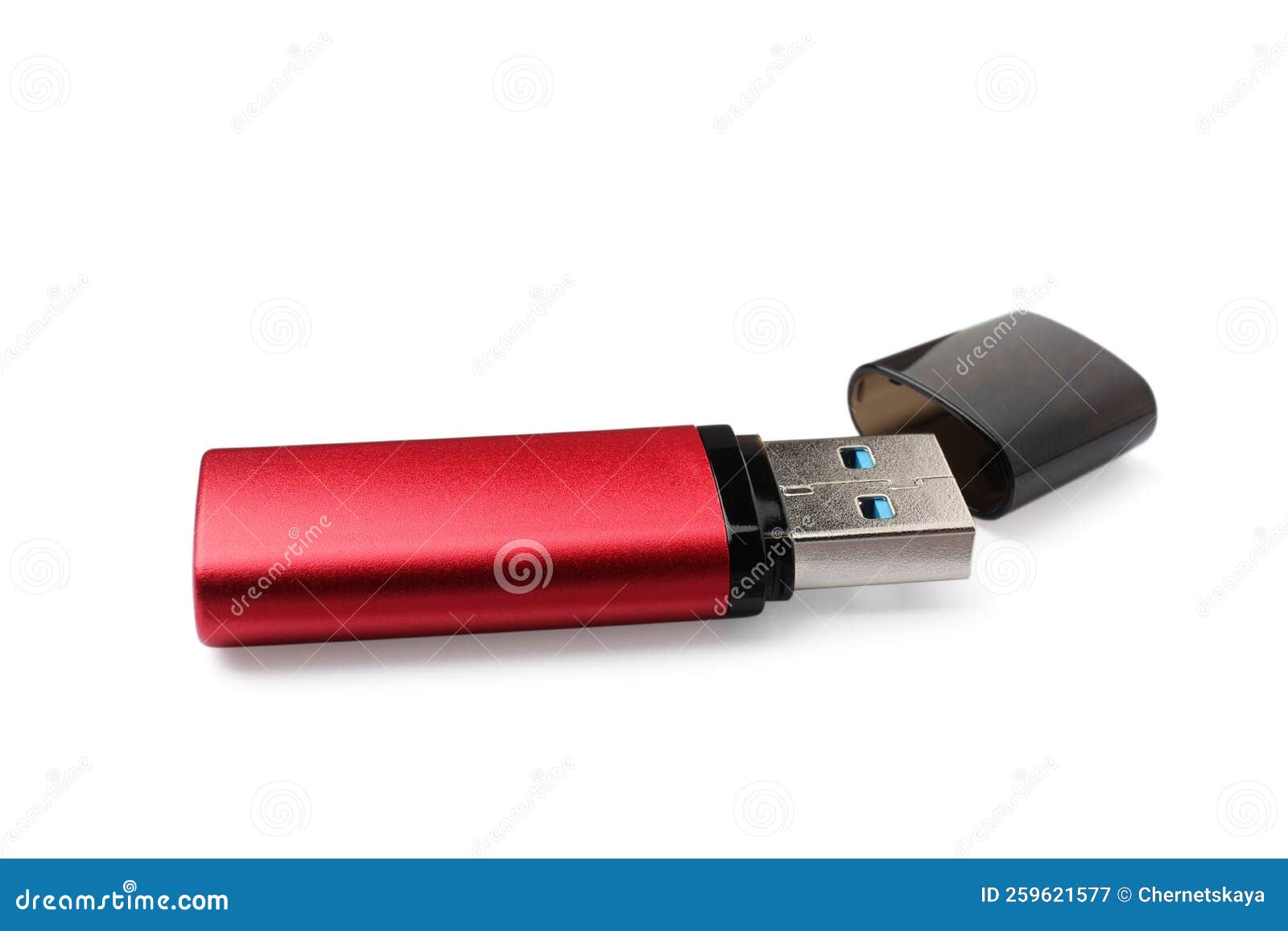 Red Usb Flash Drive Isolated on White Stock Image - Image of flash ...