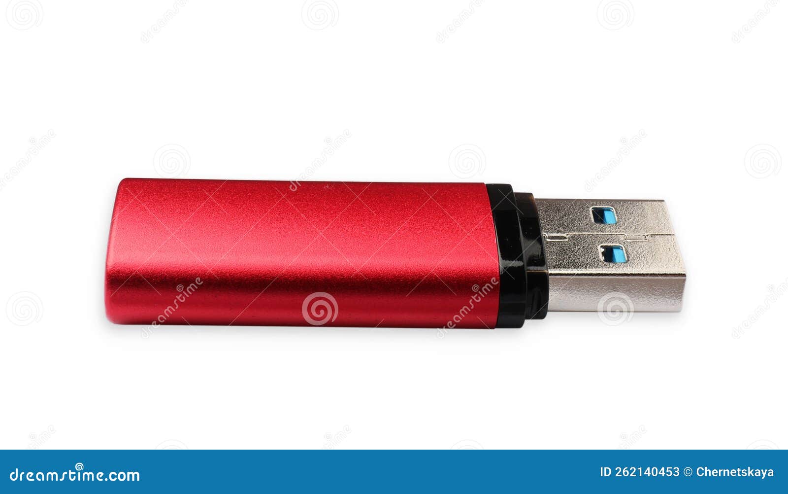 Red Usb Flash Drive Isolated on White Stock Image - Image of accessory ...