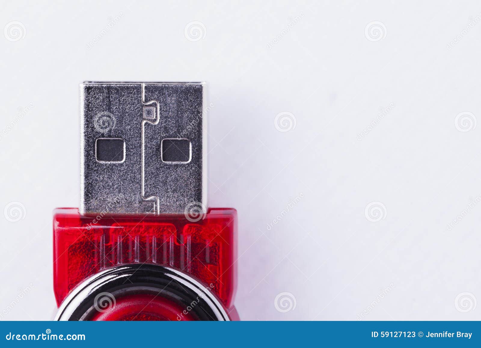 Red USB Flash Drive on White Background Stock Image - Image of macro ...