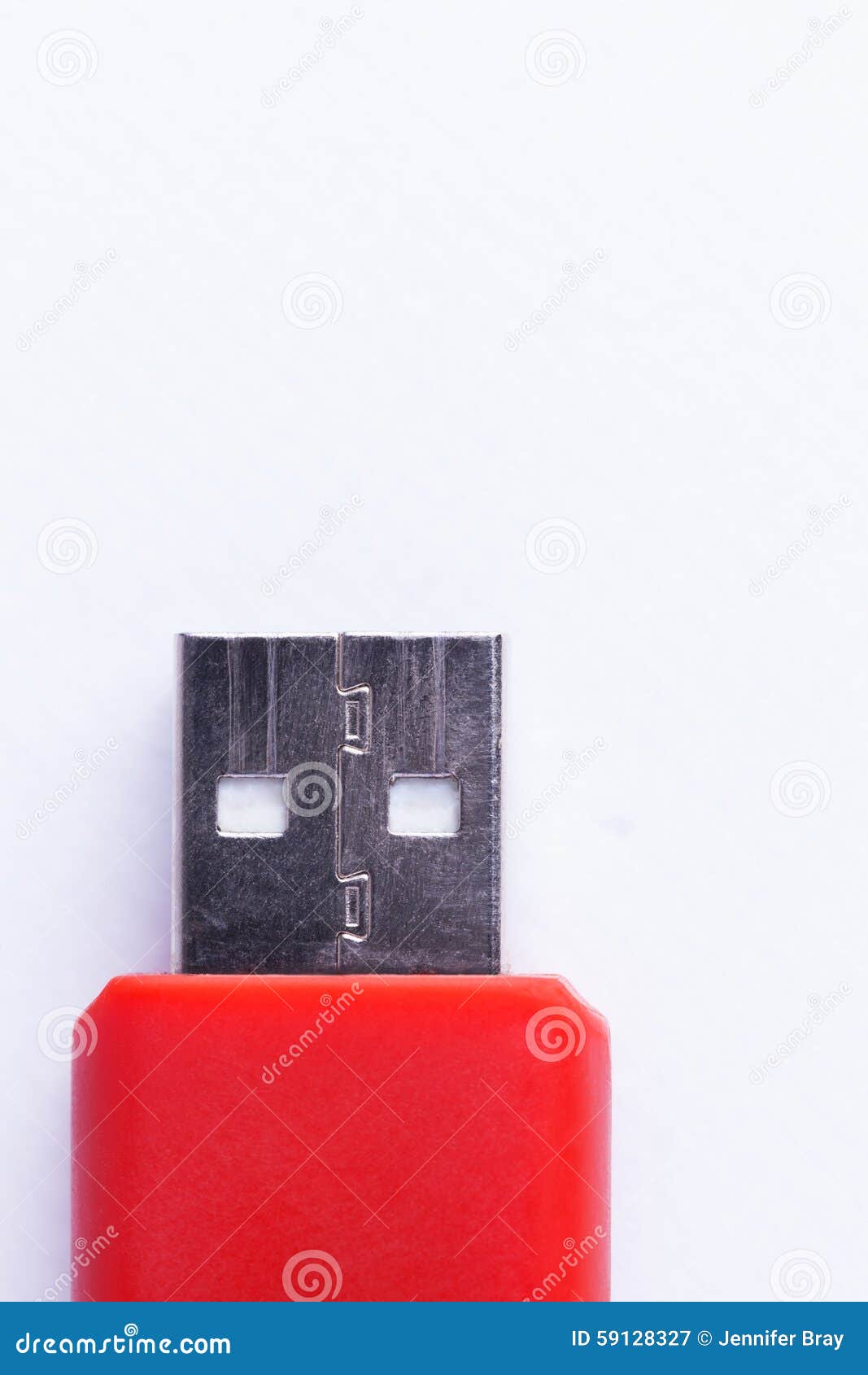 Red USB Flash Drive on White Background Stock Image - Image of ...