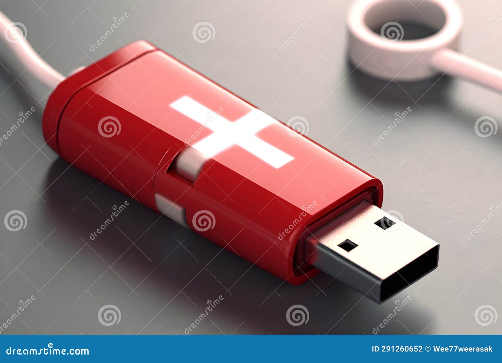 Red USB flash drives stock illustration. Illustration of technology ...