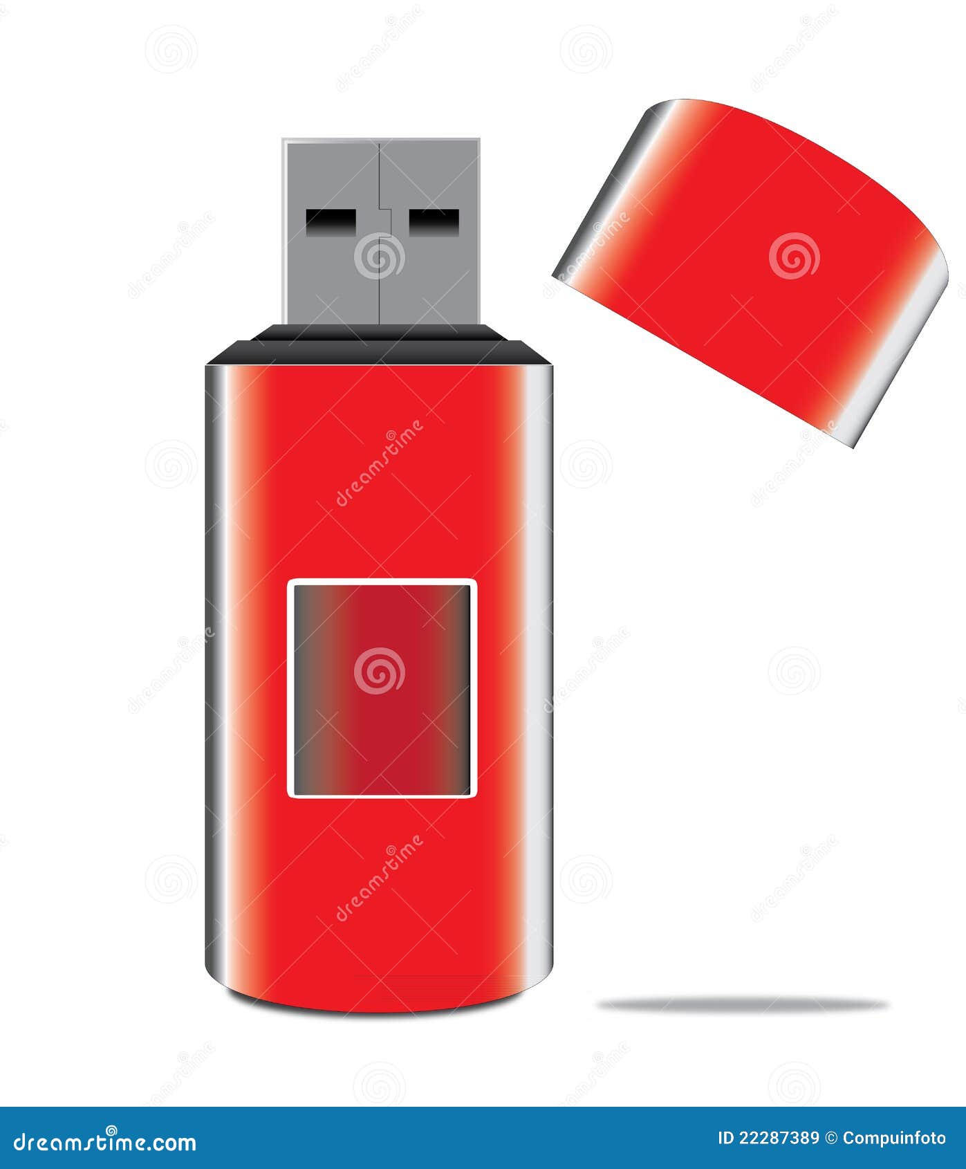 Red usb key stock vector. Illustration of keyboard, digital - 22287389