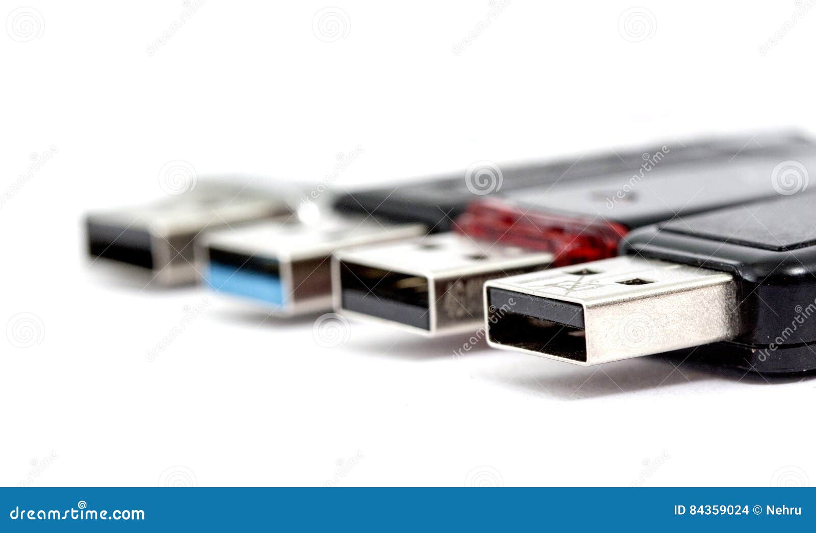Red USB Memory Stick Isolated on White Stock Photo - Image of white ...