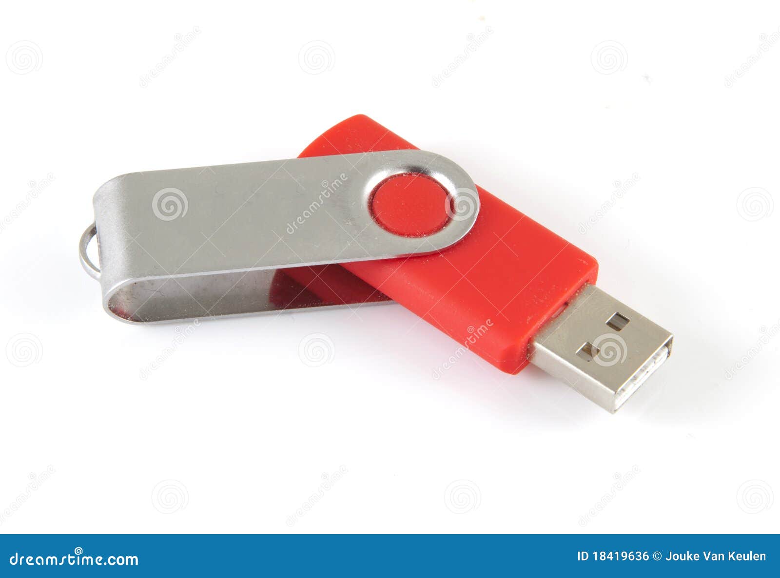 Red USB Stick stock photo. Image of portable, digital - 18419636