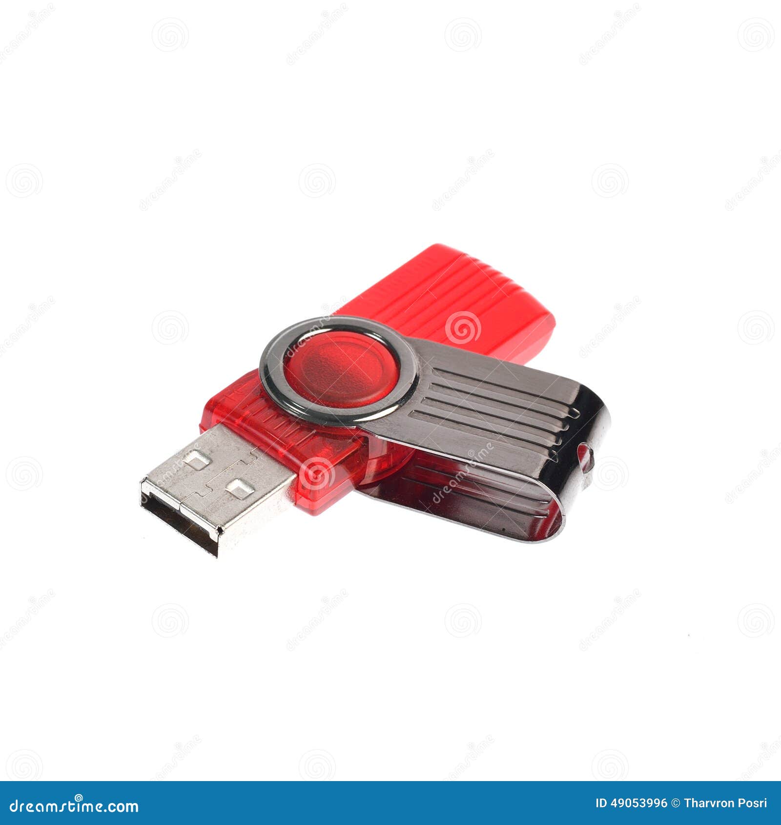 Red USB Stick or Flash Drive on White Background Stock Photo - Image of ...