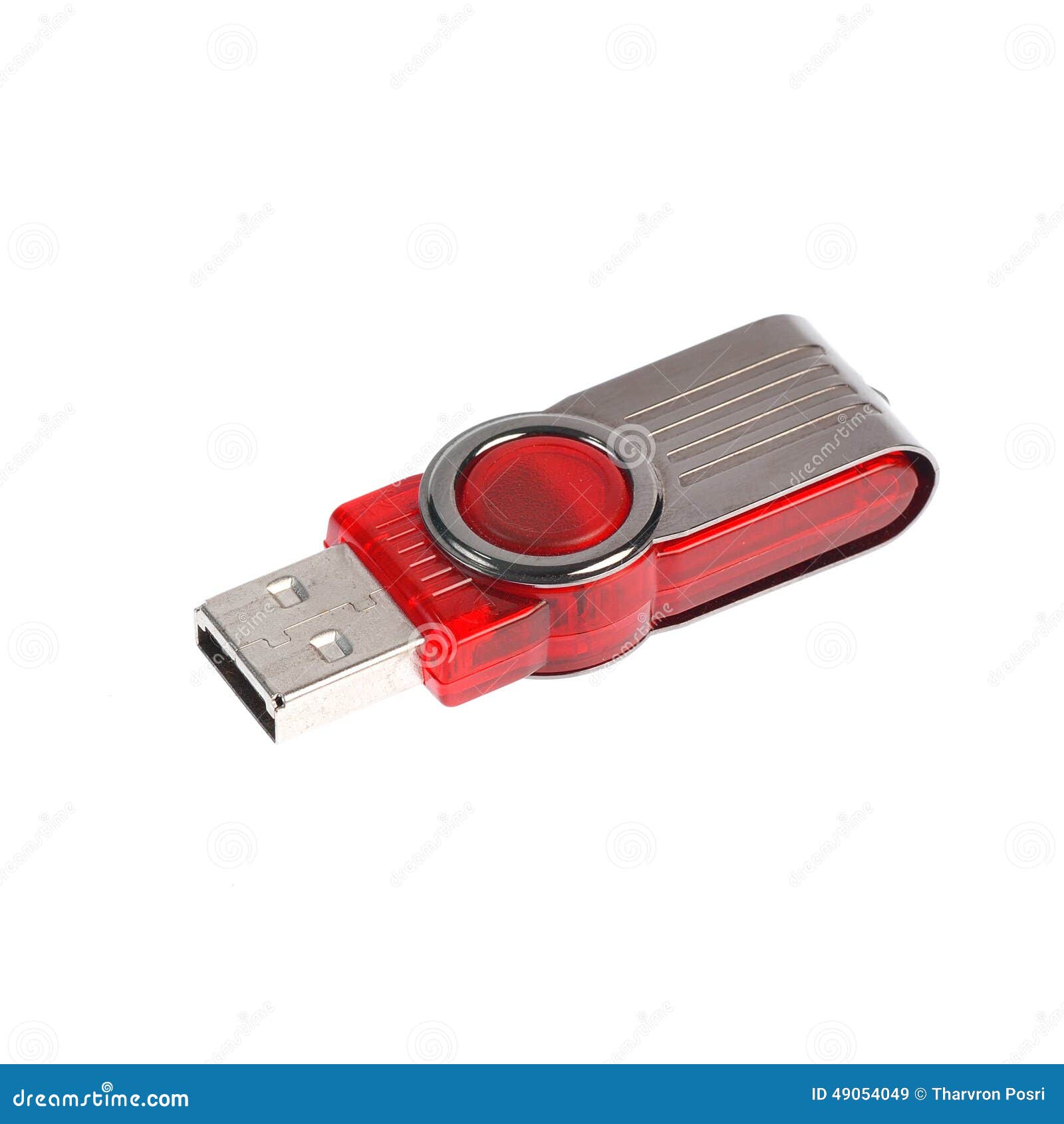 Red USB Stick or Flash Drive on White Background Stock Image - Image of ...