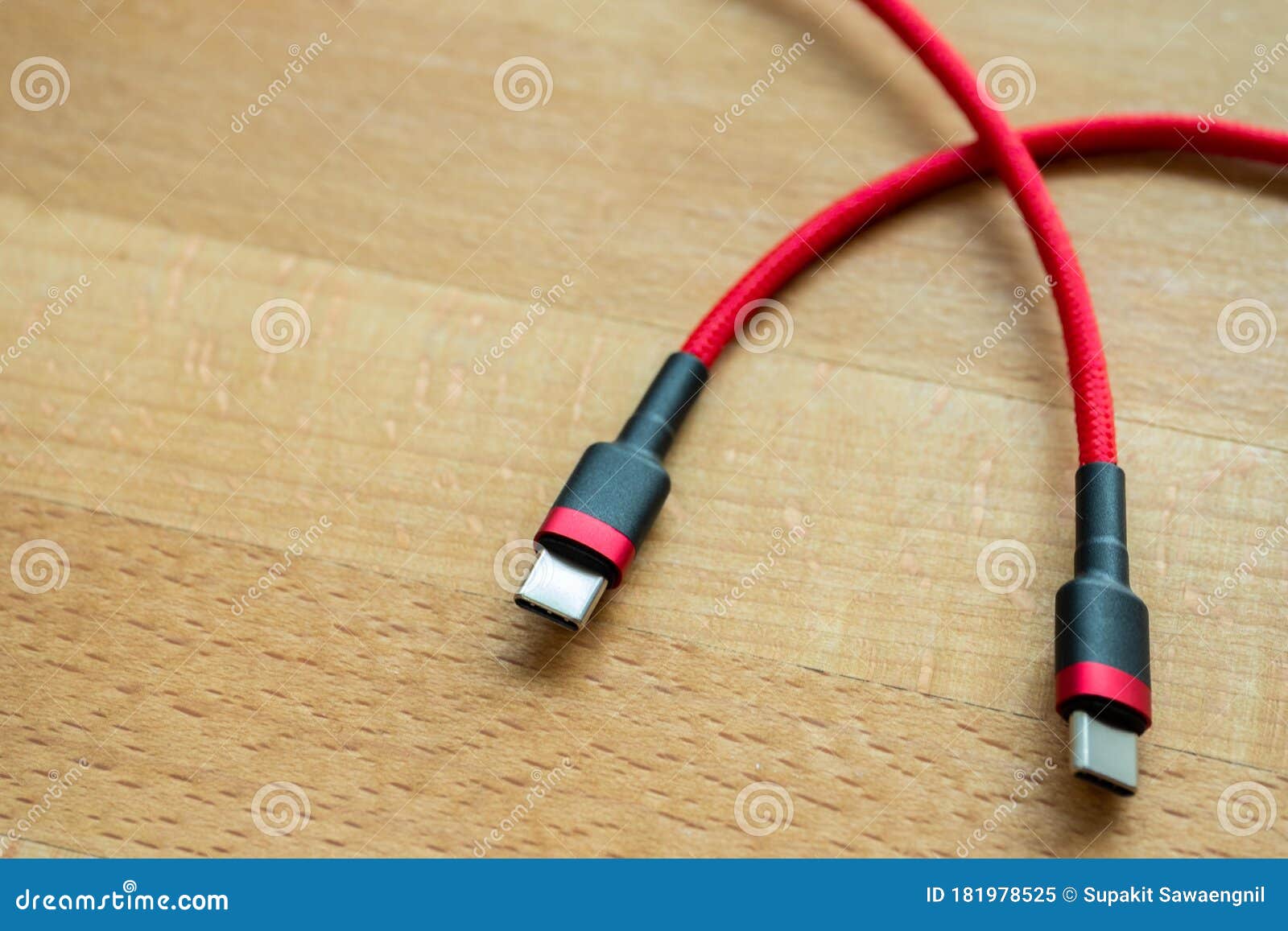 The Red Usb Type C is a Hi Speed Data Transfer Port Stock Image - Image ...