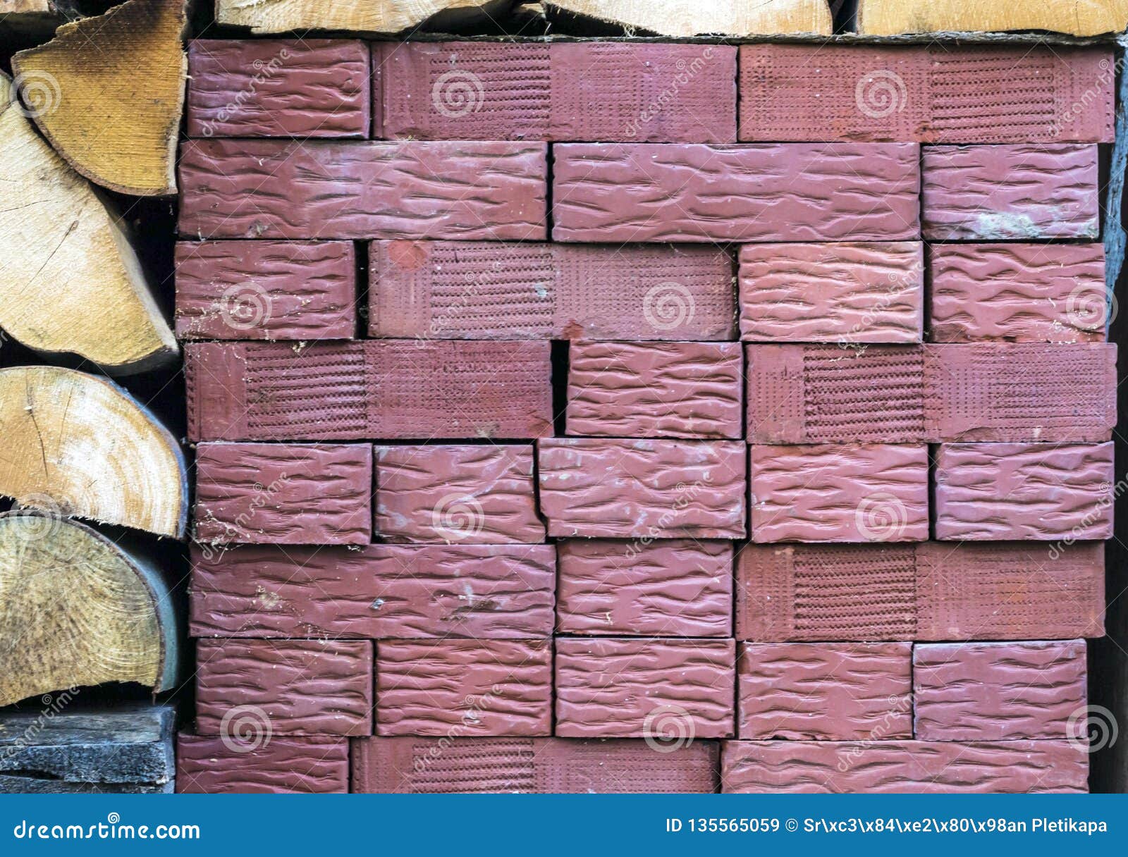 Red Used Bricks Background Texture Royalty-Free Stock Photo ...