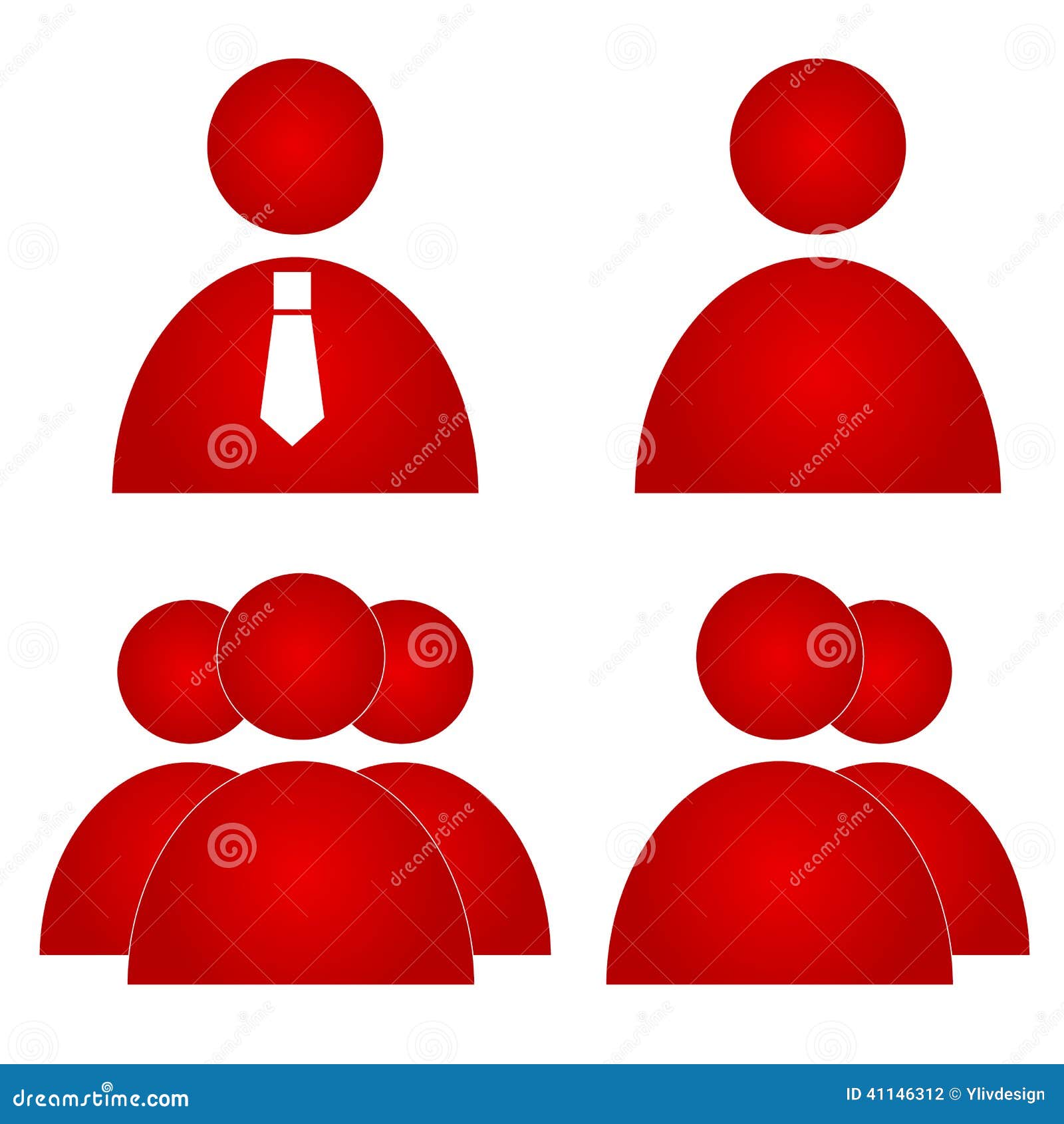 Red users icons stock vector. Illustration of communicate - 41146312