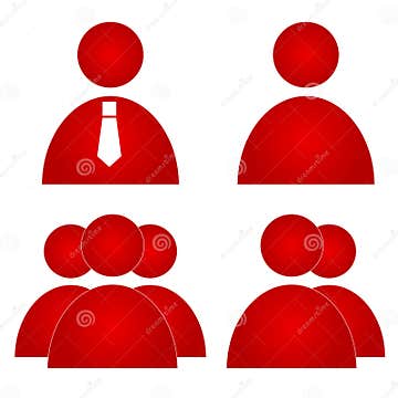Red users icons stock vector. Illustration of communicate - 41146312