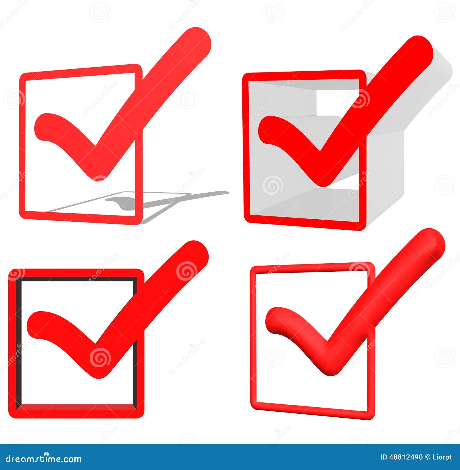 Red V check marks stock illustration. Illustration of graphic - 48812490