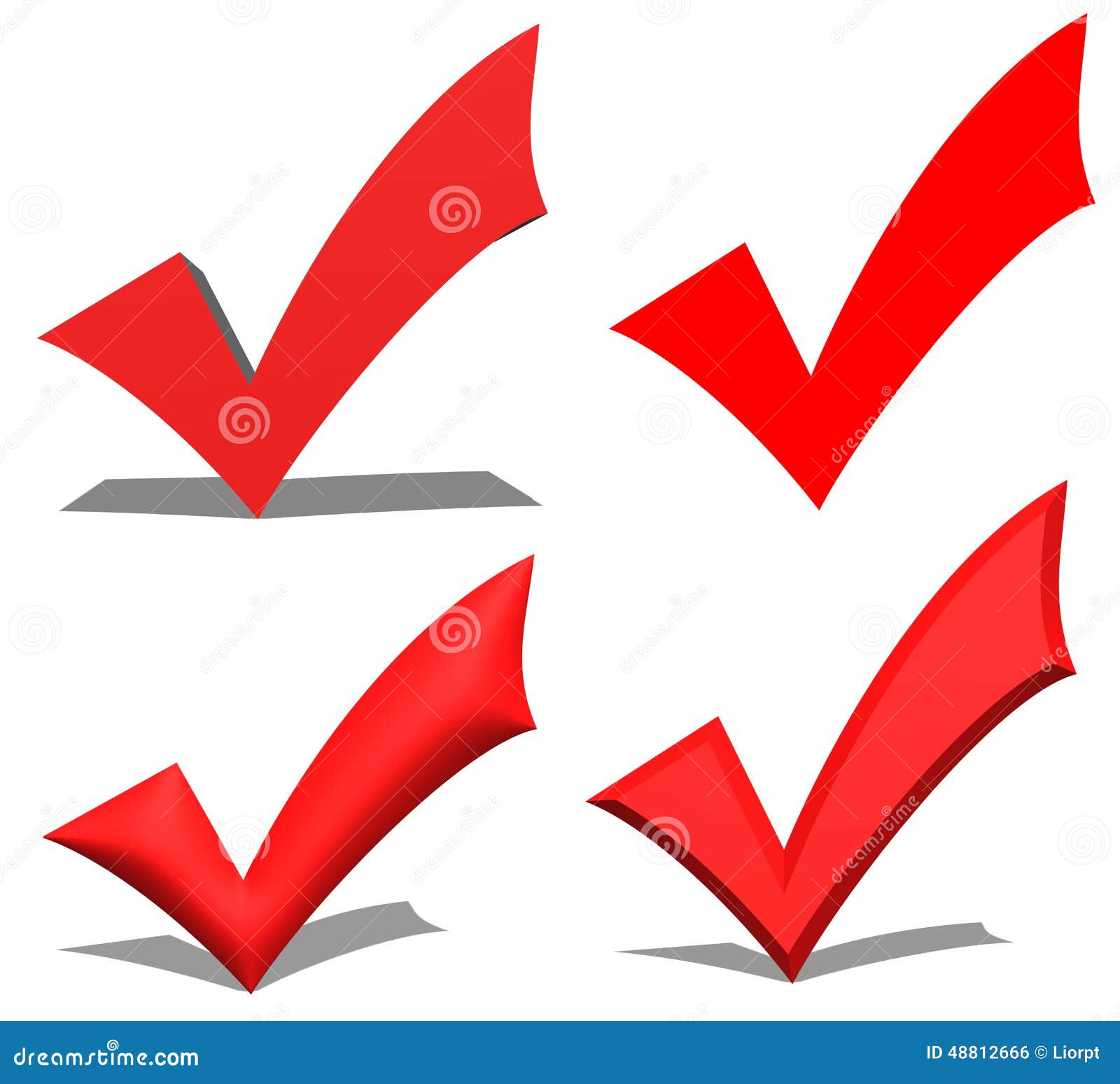 Red V check marks stock illustration. Illustration of icon - 48812666