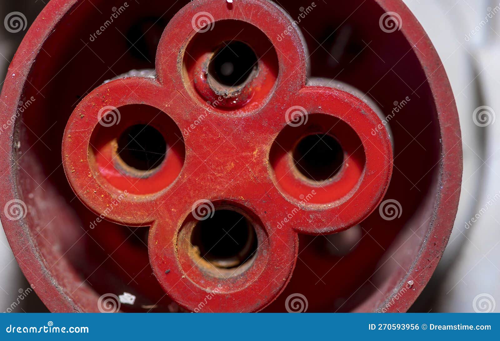 Red 400V Three-phase Power Socket . Stock Photo - Image of building ...