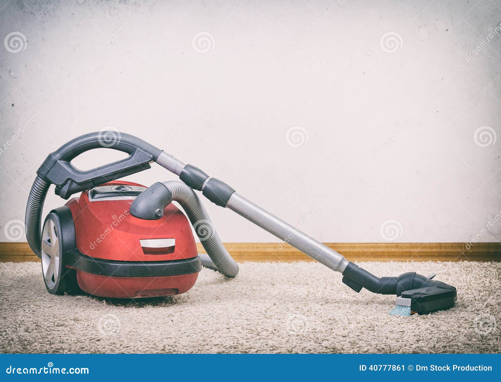 Red vacuum cleaner. stock image. Image of dust, housekeeping - 40777861
