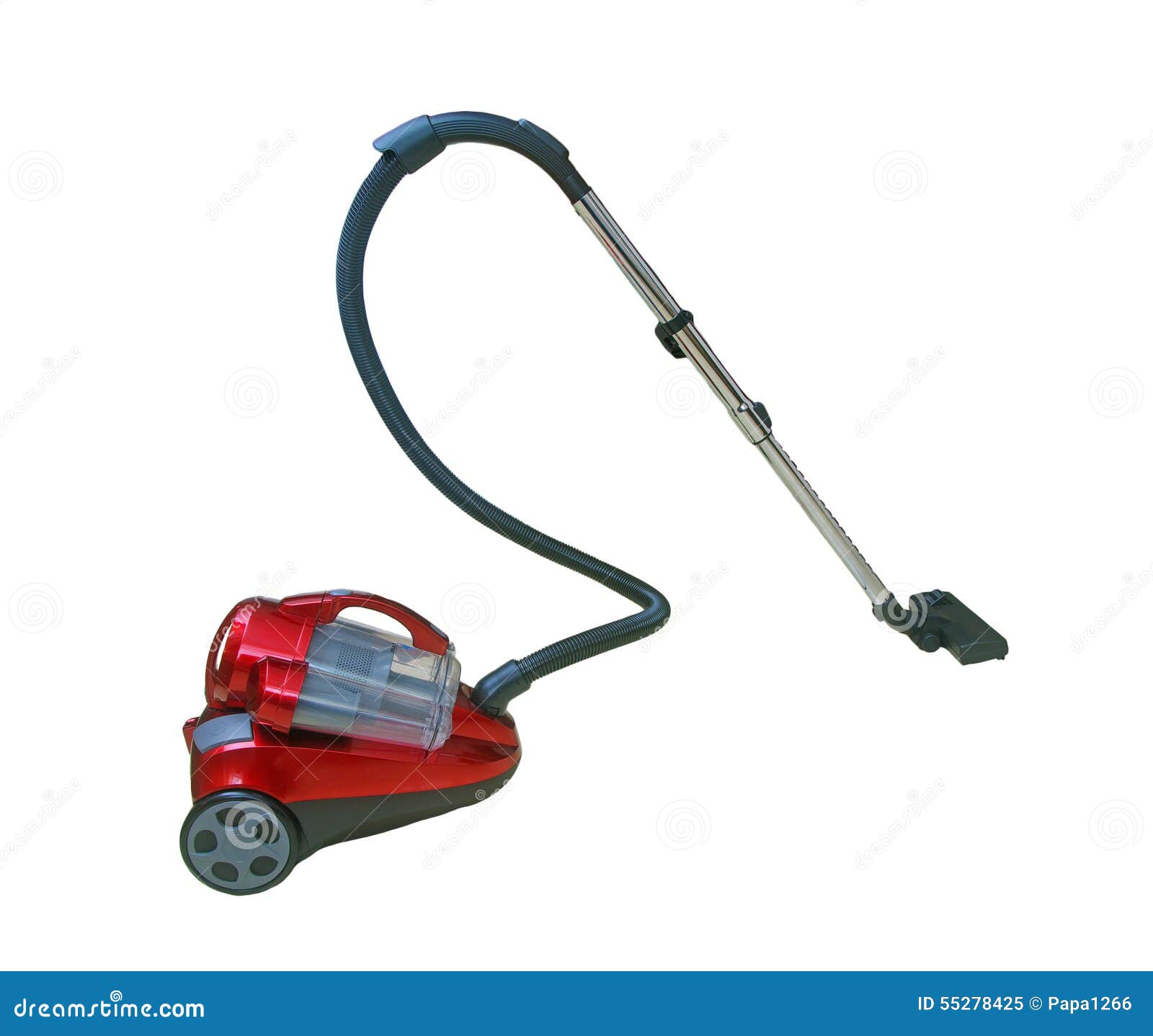 Red Vacuum Cleaner Isolated Stock Image - Image of floor, white: 55278425