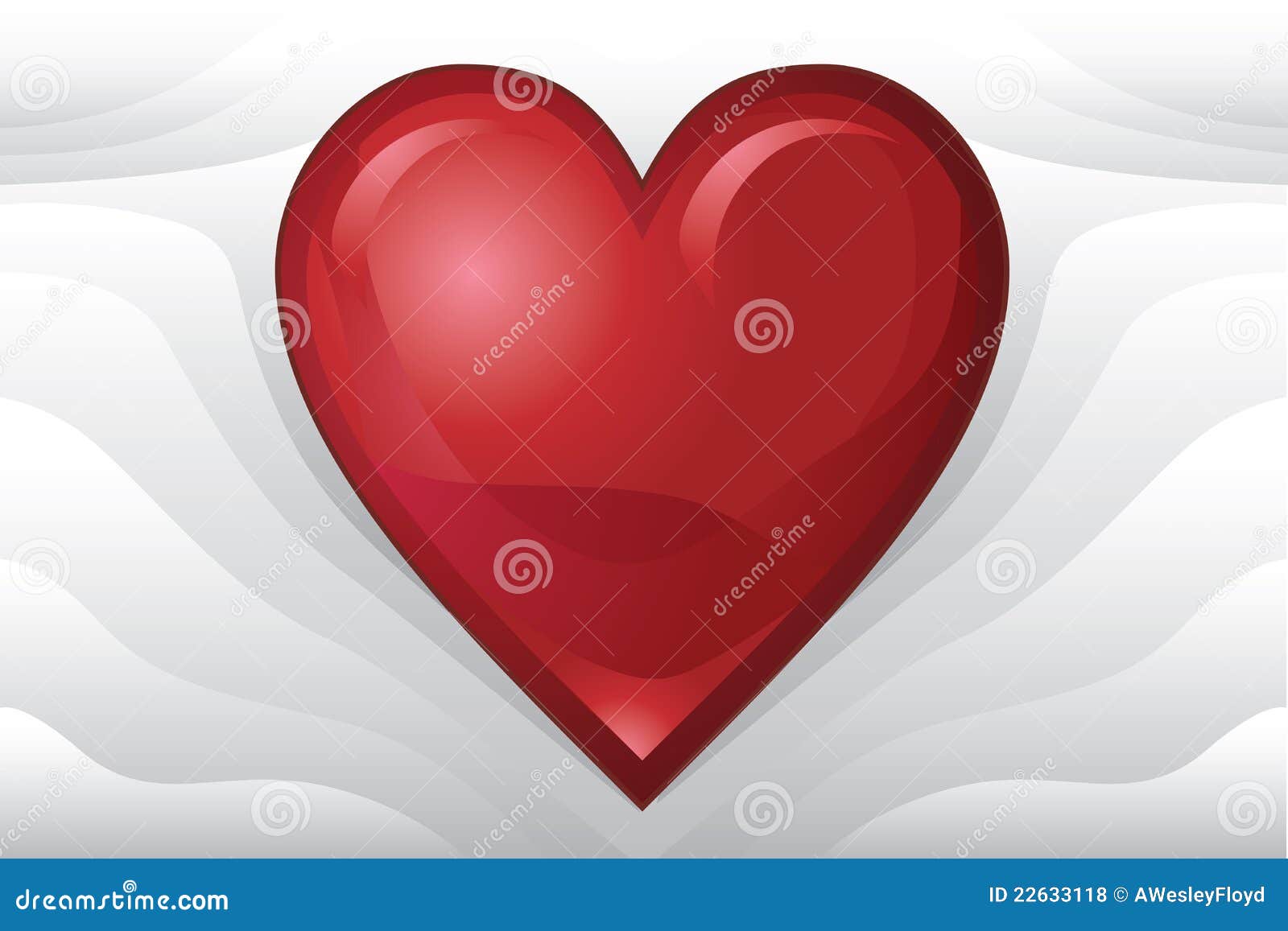 Red Valentine Heart on Pillowy Abstract Background Stock Vector ...