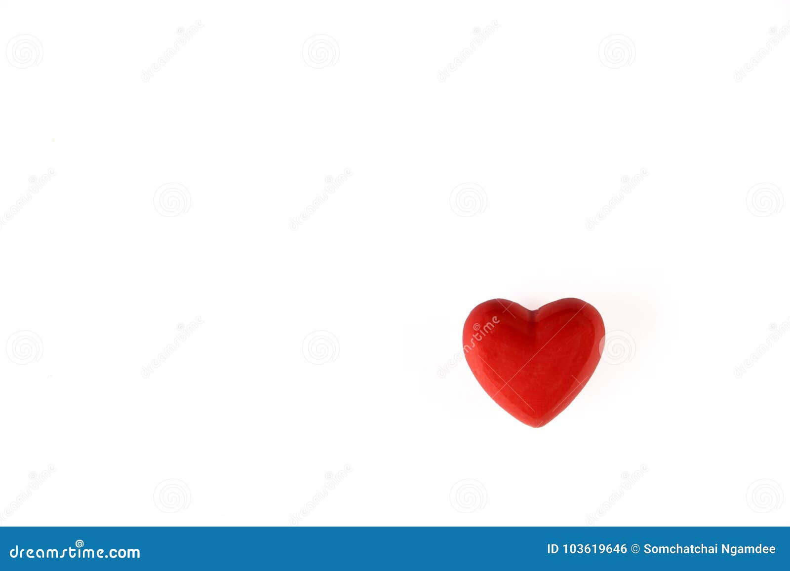 Red Valentine Love Heart on White Background Stock Photo - Image of ...