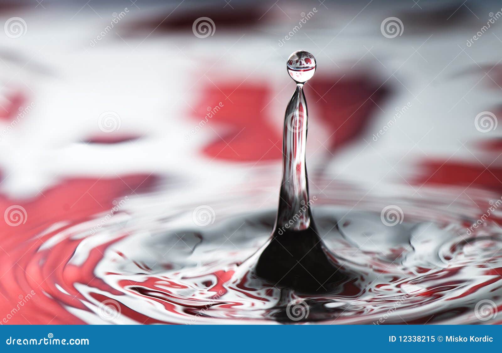 Red Valentine water drop stock image. Image of water - 12338215