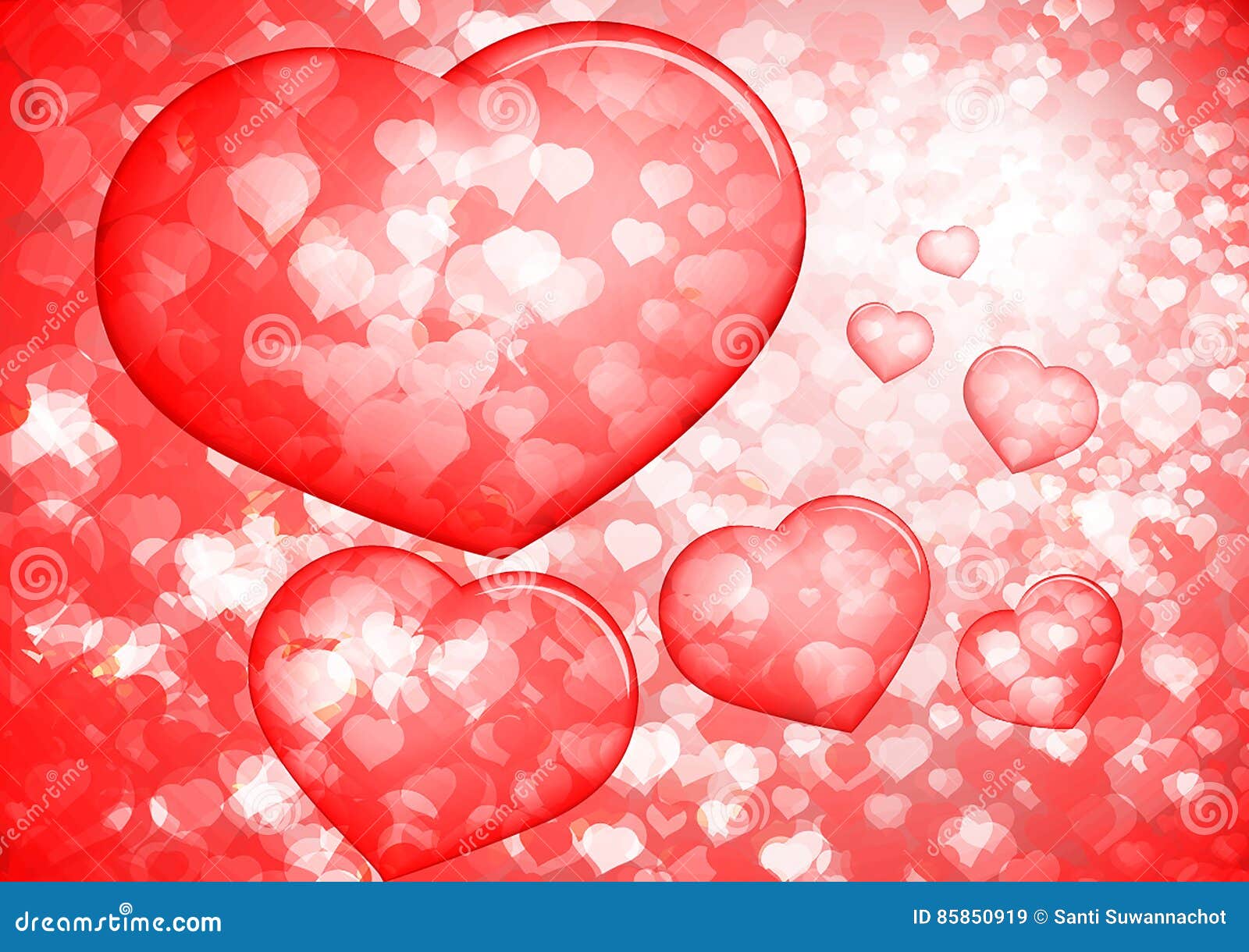 Bubble Hearts, Hearts Floating In Bubbles, Nondirectional Vector Repeat ...