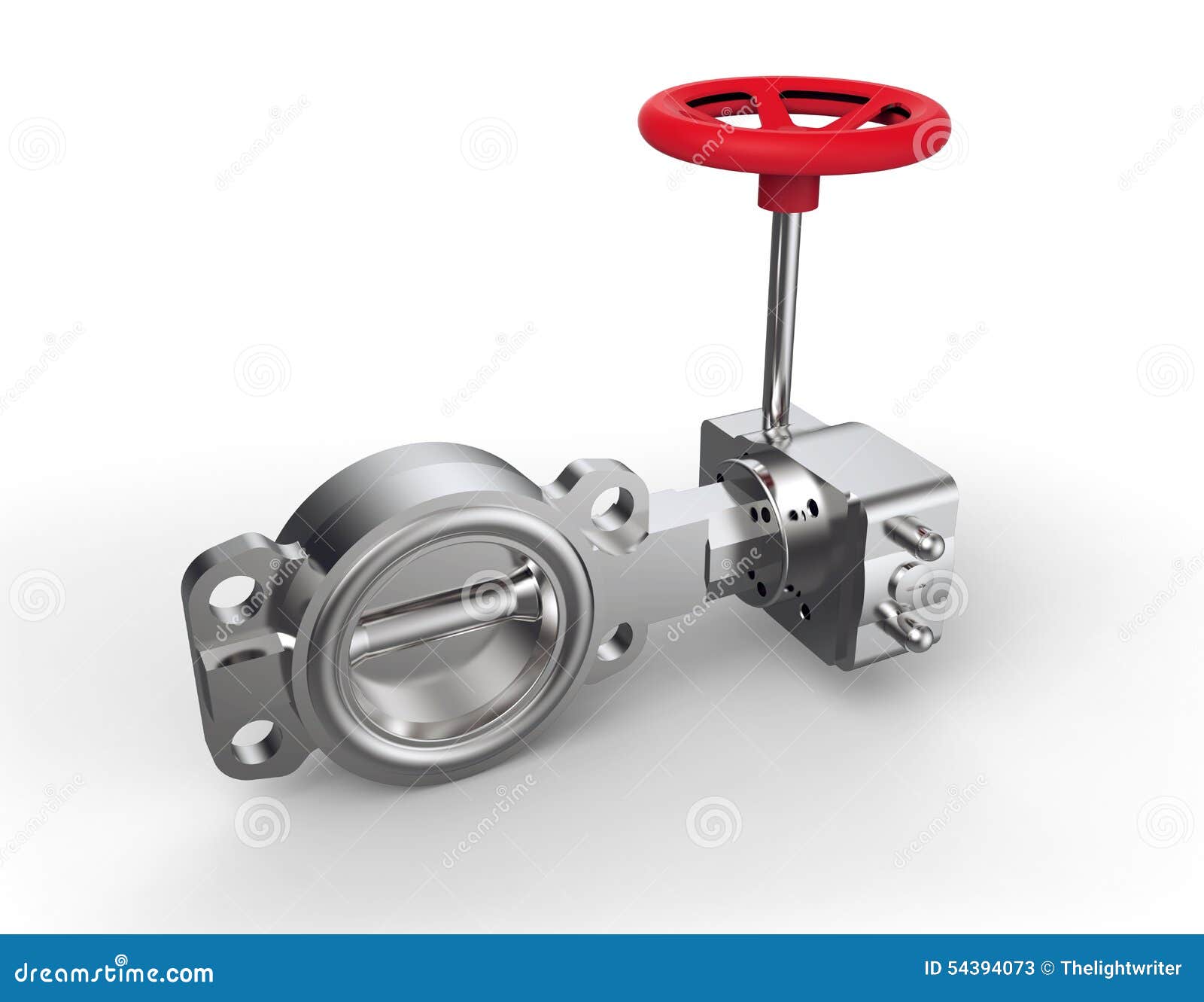 Red Valve Isolated on a White Back Ground Stock Illustration ...