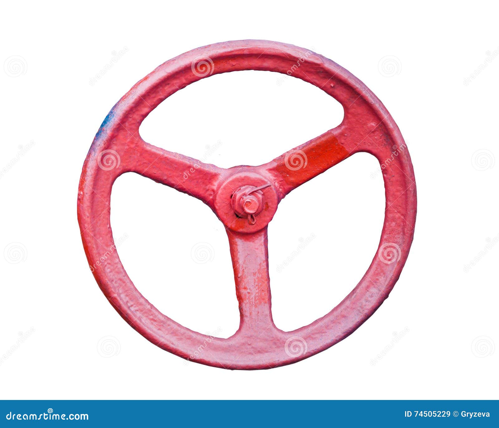The Red Valve Isolated on White Background Stock Image - Image of ...