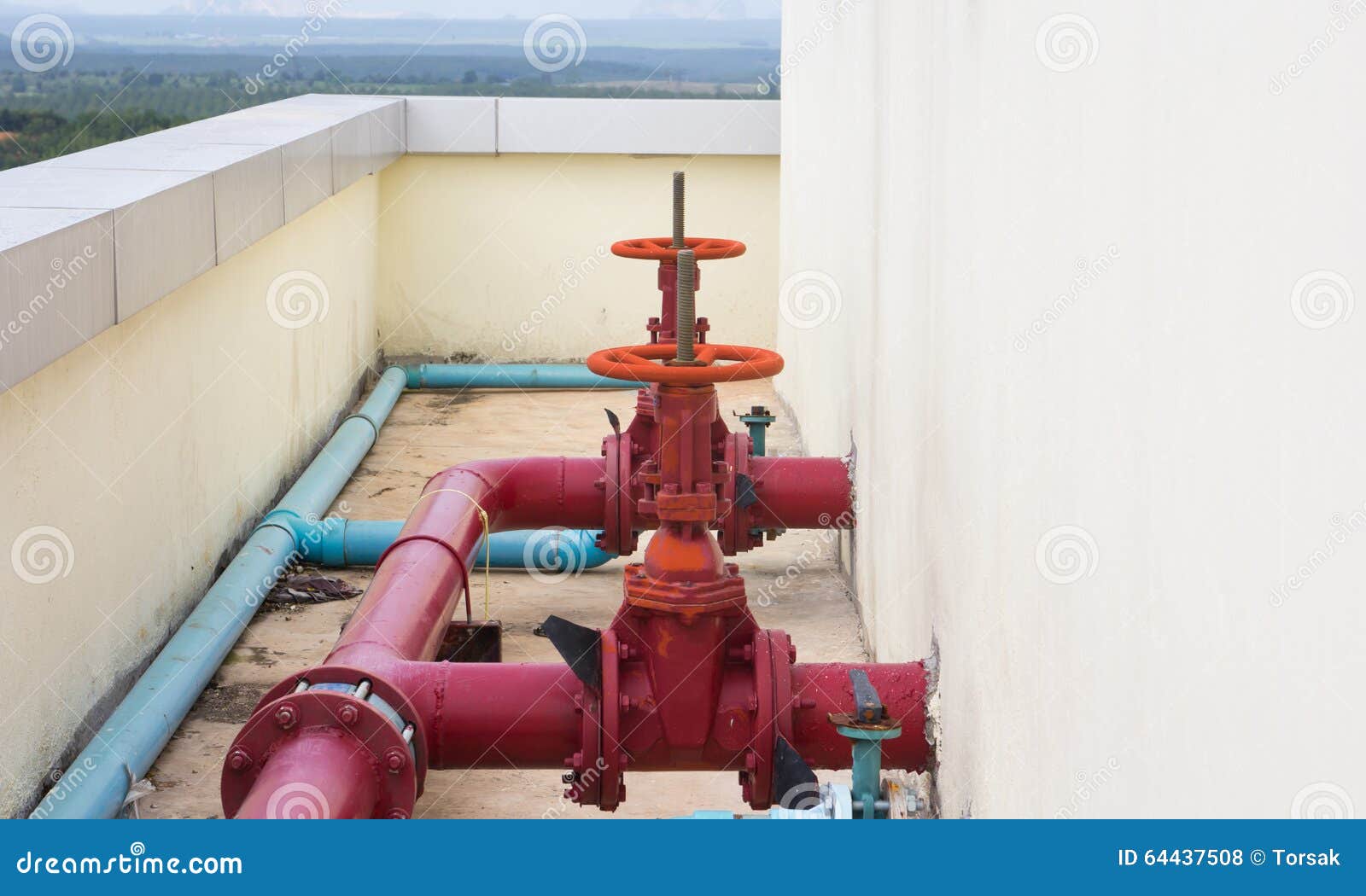 Red valve water stock photo. Image of equipment, colorful - 64437508