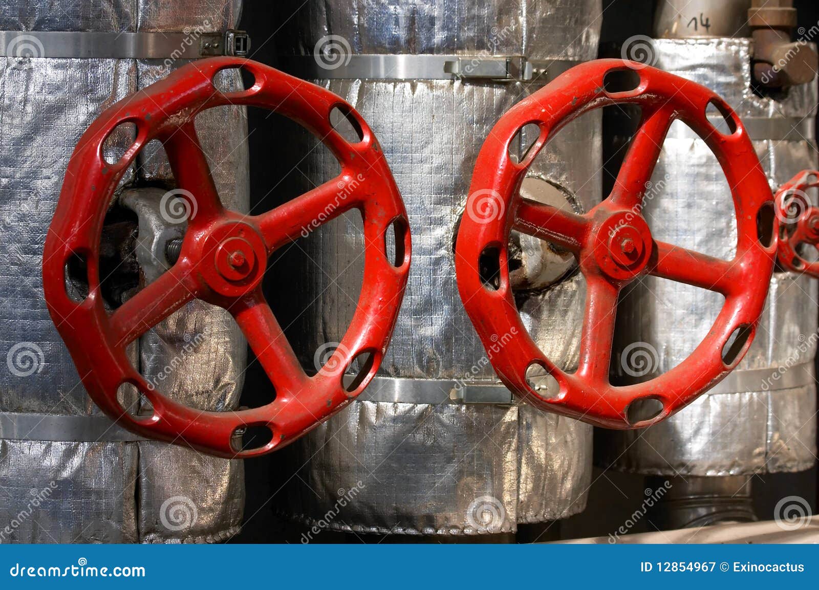 Red valves stock image. Image of plant, faucet, control - 12854967