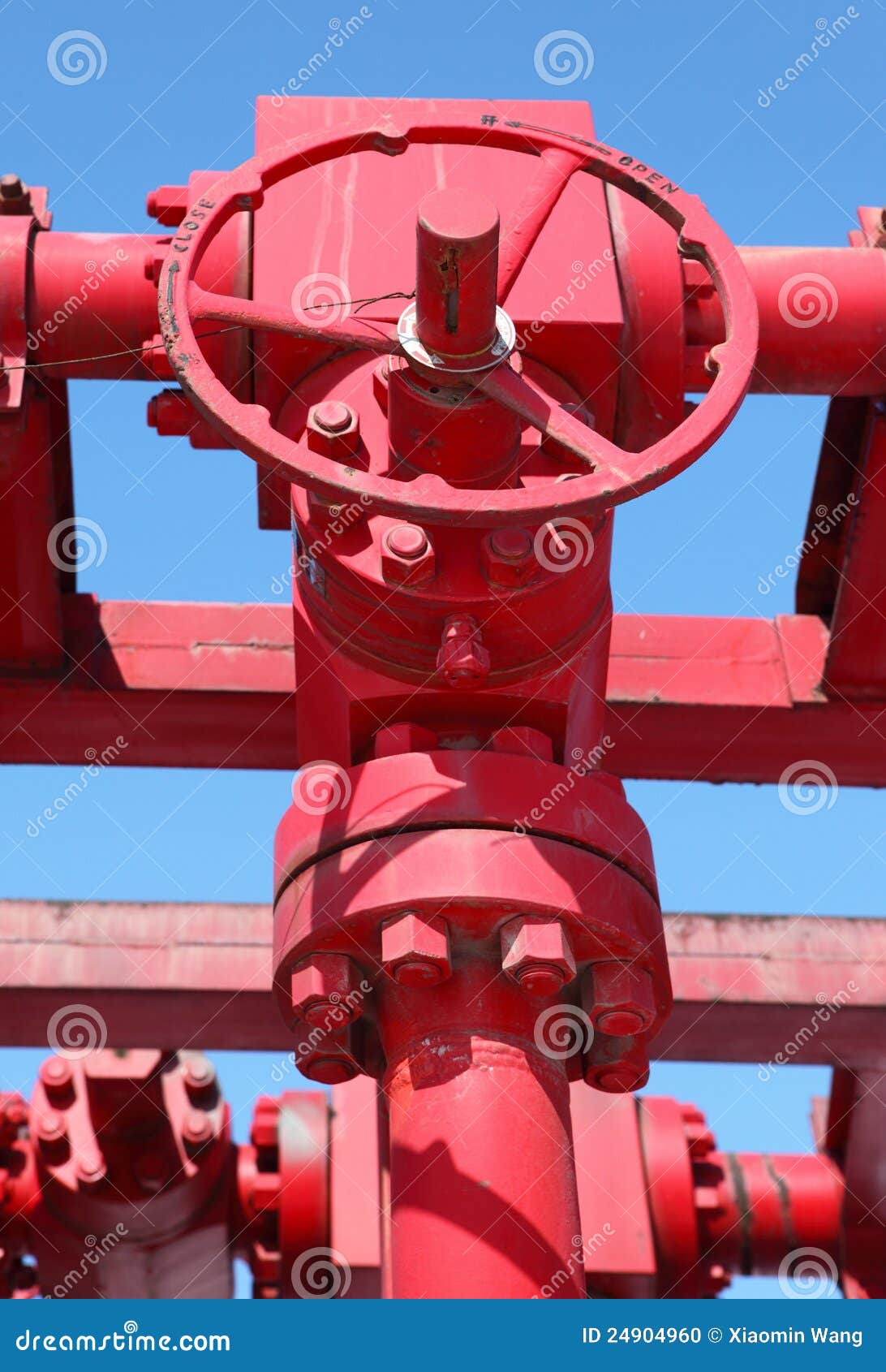 Red valves stock photo. Image of perpendicular, panels - 24904960