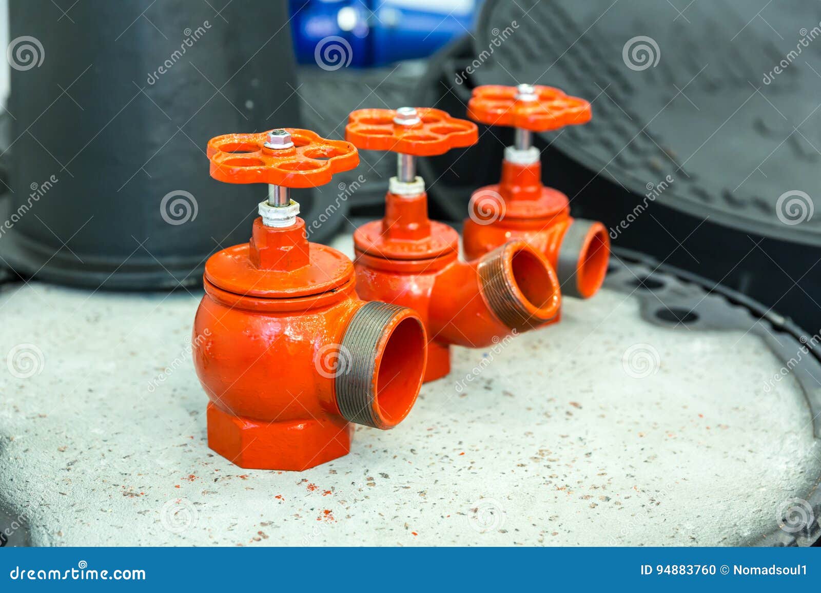 Red Valves Closeup, New Pressure Controllers Stock Photo - Image of ...