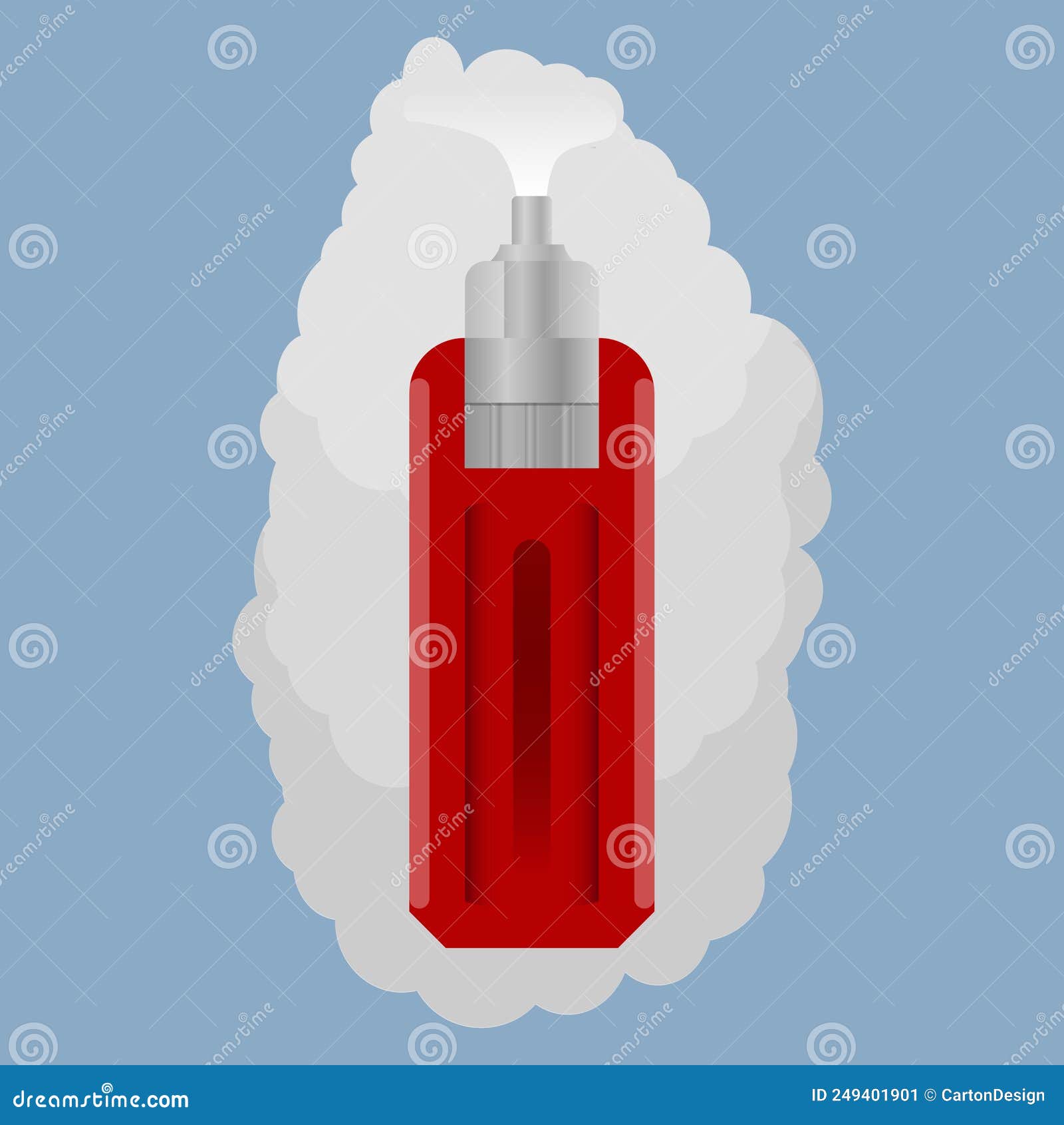 Red Vape with Smoke. Vector Stock Vector - Illustration of vape, poster ...