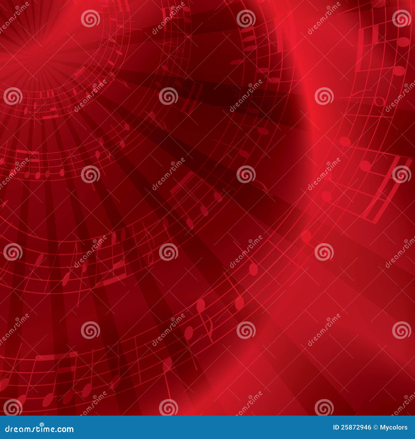 Red Vector Background with Notes Stock Vector - Illustration of ...