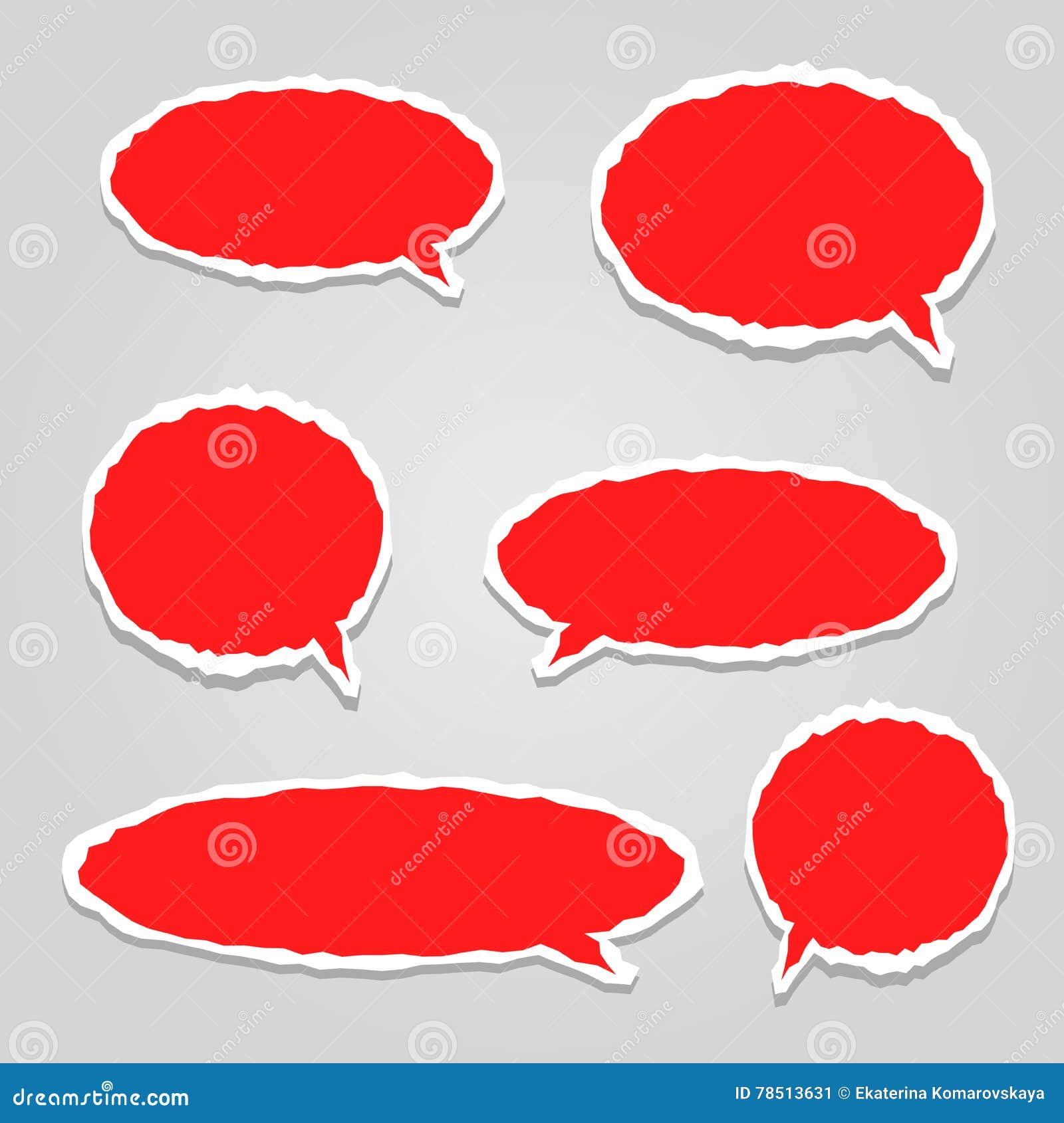 Red vector dialog clouds stock vector. Illustration of design - 78513631