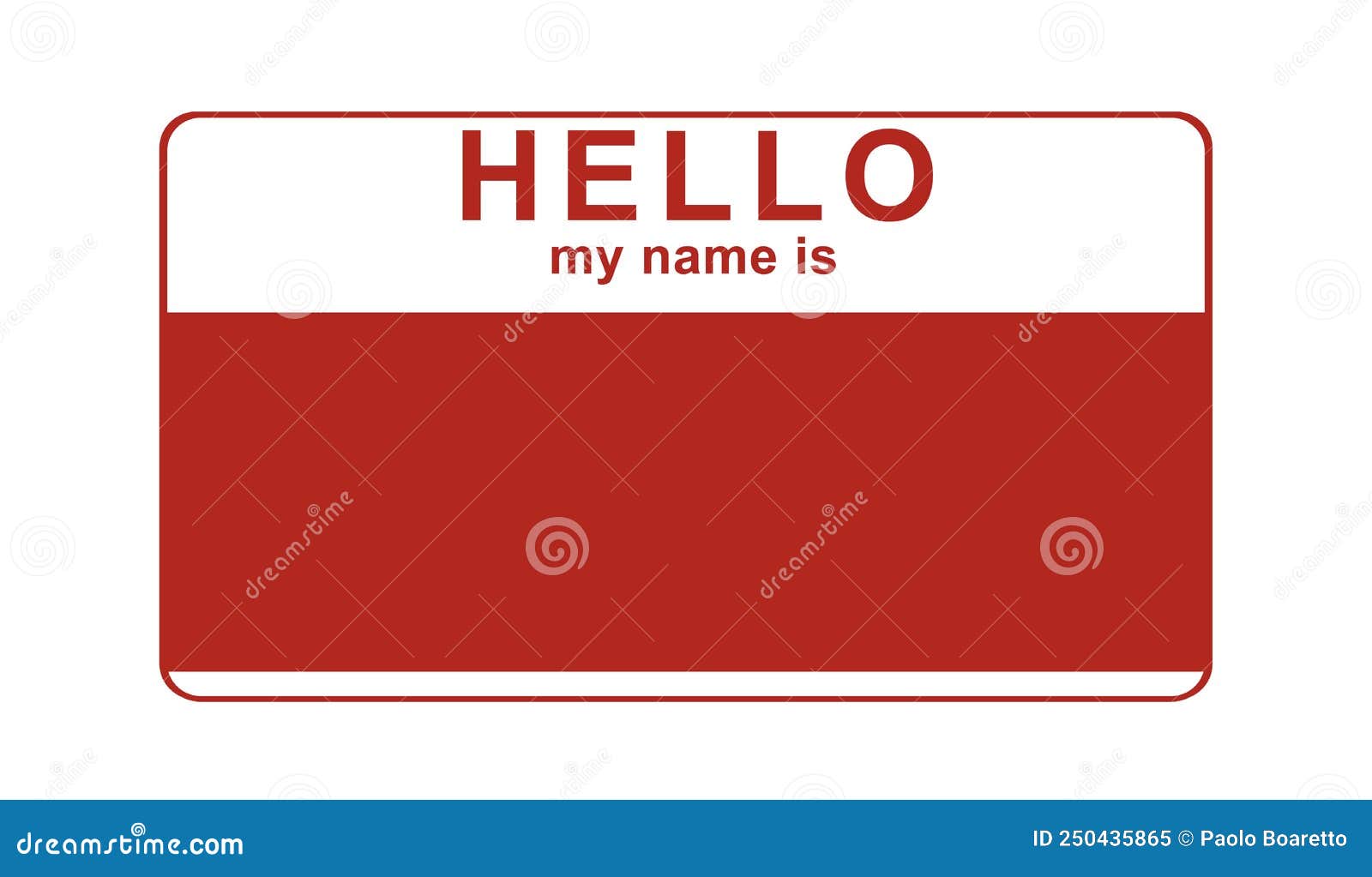 Red Vector `Hello My Name is` Label Sticker. Stock Illustration ... Red Vector `Hello My Name is` Label Sticker. Stock Illustration ...