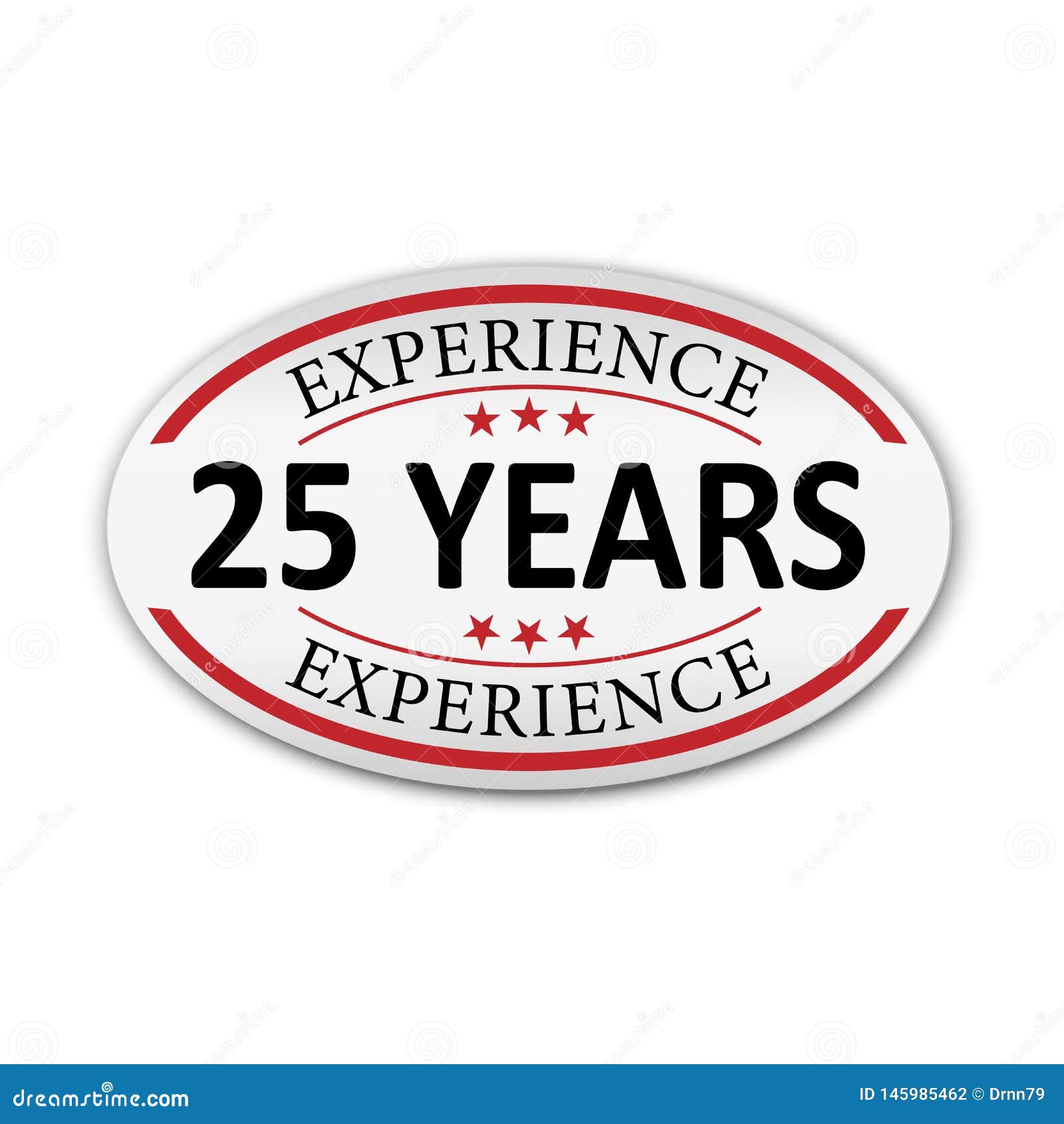 Red Vector Illustration Banner Label Experience 25 Years Stock Vector ...