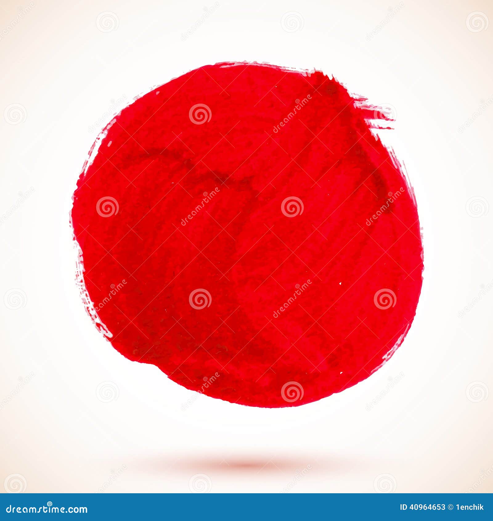 Red Vector Isolated Acrylic Paint Circle Stock Vector - Illustration of ...