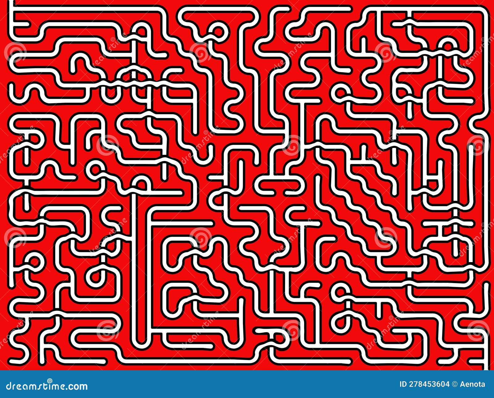 Red Vector Maze stock vector. Illustration of tight - 278453604