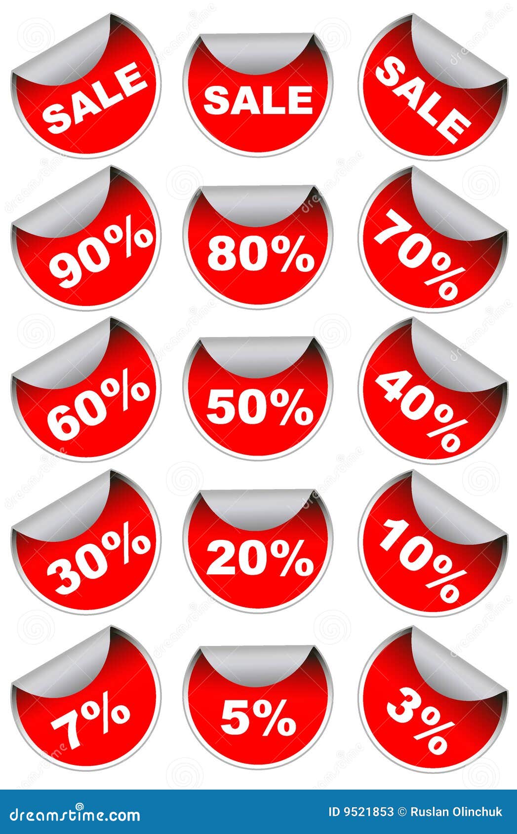 Red Vector sale Elements stock vector. Illustration of business - 9521853