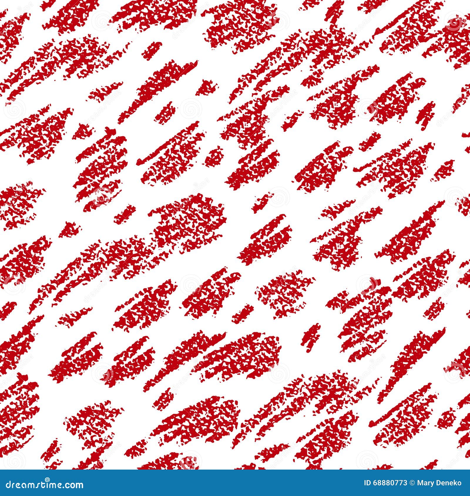 Red Vector Seamless Pattern with Hand-drawn Chalk Spots. Stock Vector ...