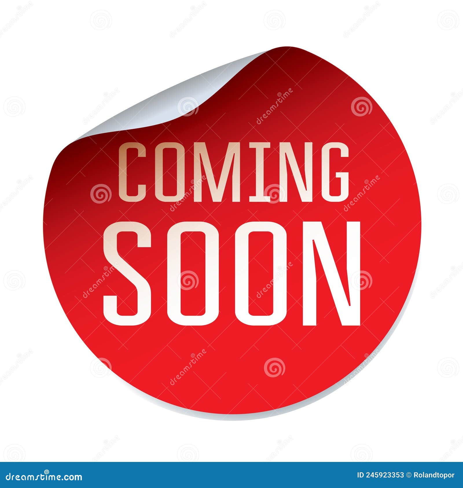 Red Vector Sticker Coming Soon Stock Vector - Illustration of circle ...