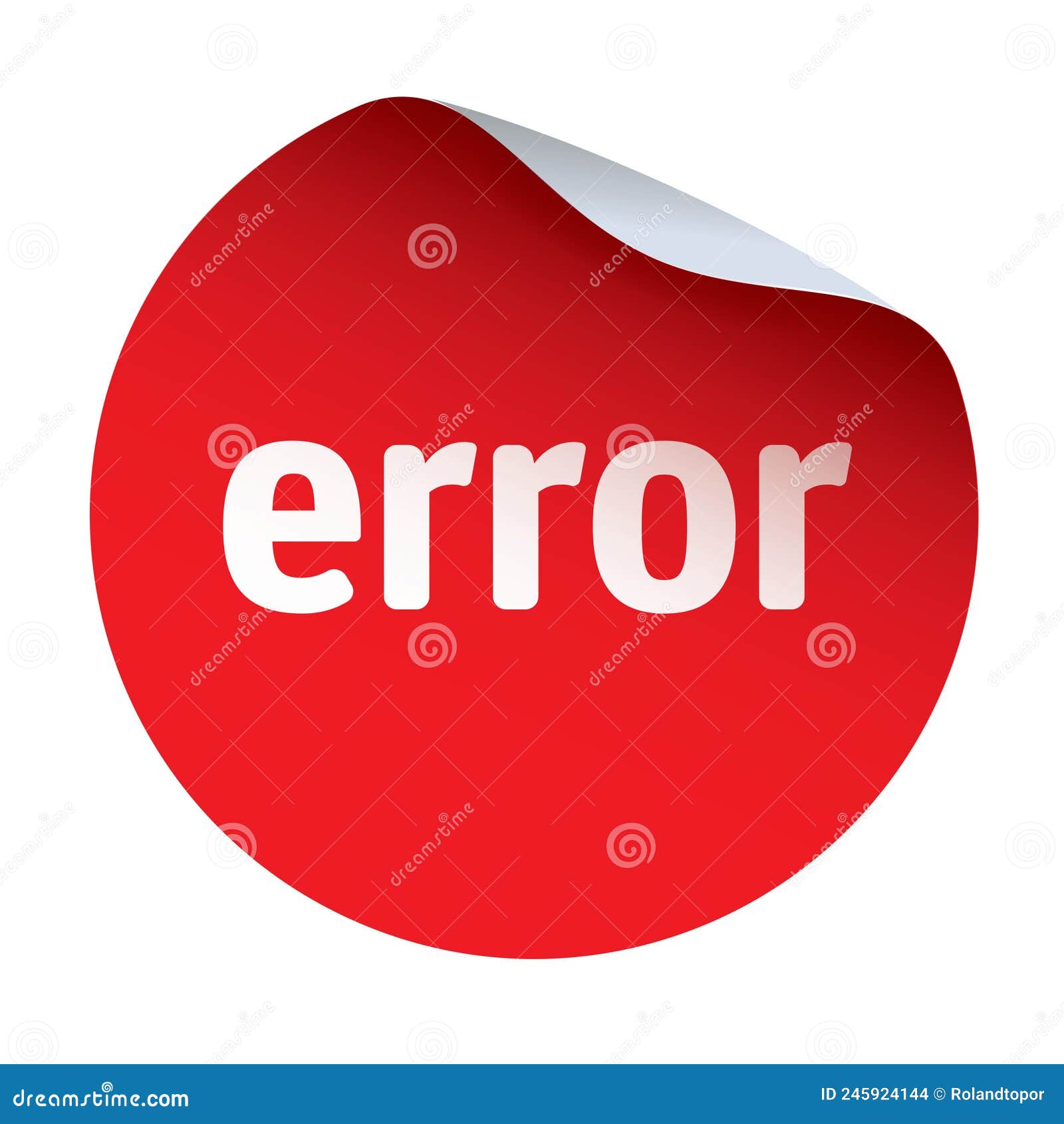 Red Vector Sticker Text Error Stock Vector - Illustration of promotion ...